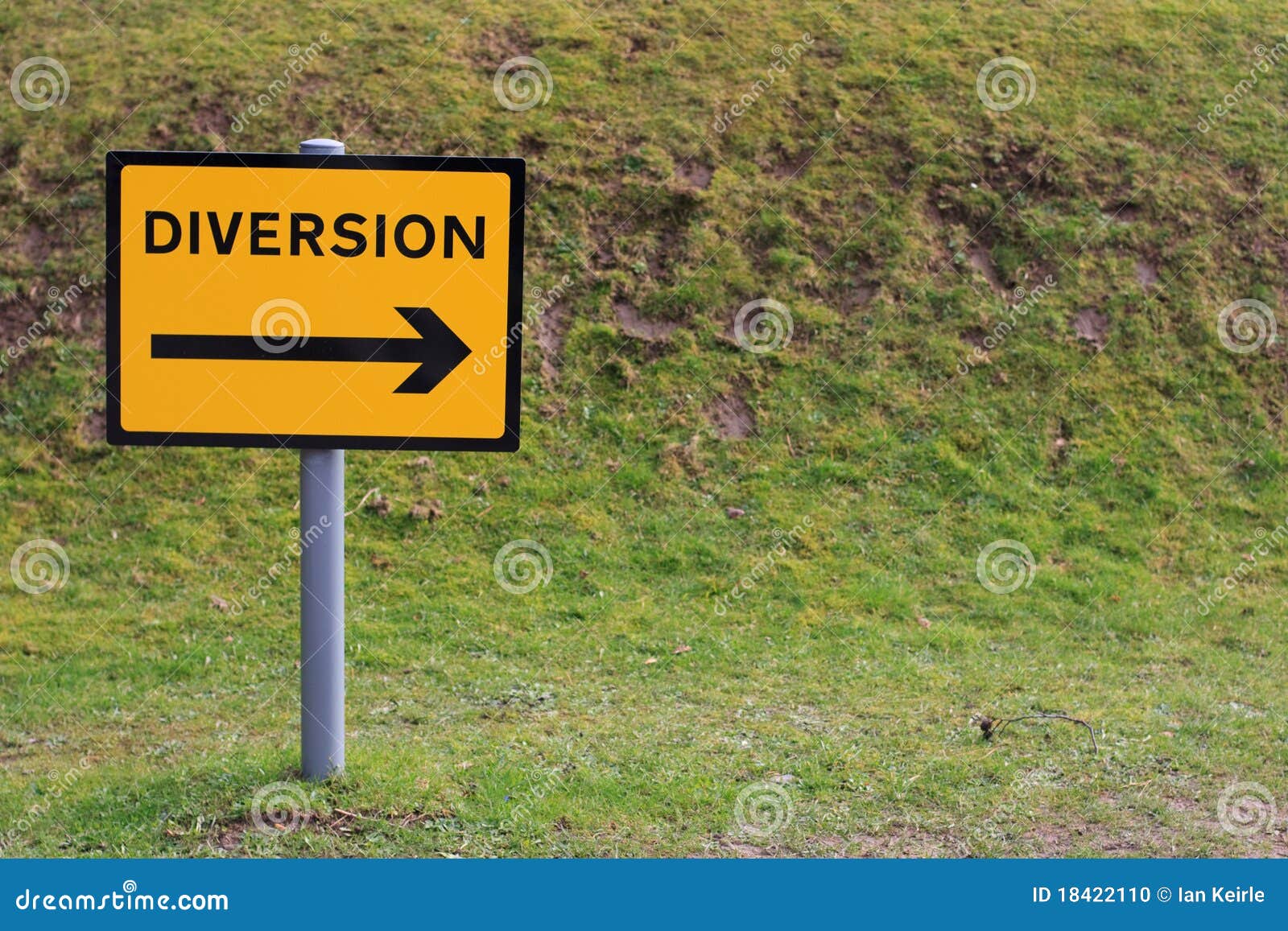 Diversion Sign In Countryside Royalty-Free Stock Photo | CartoonDealer ...