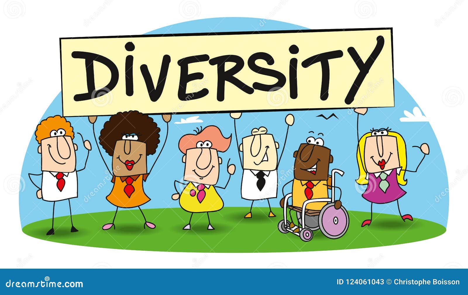 Diversiteit in mijn team vector illustratie. Illustration of ...