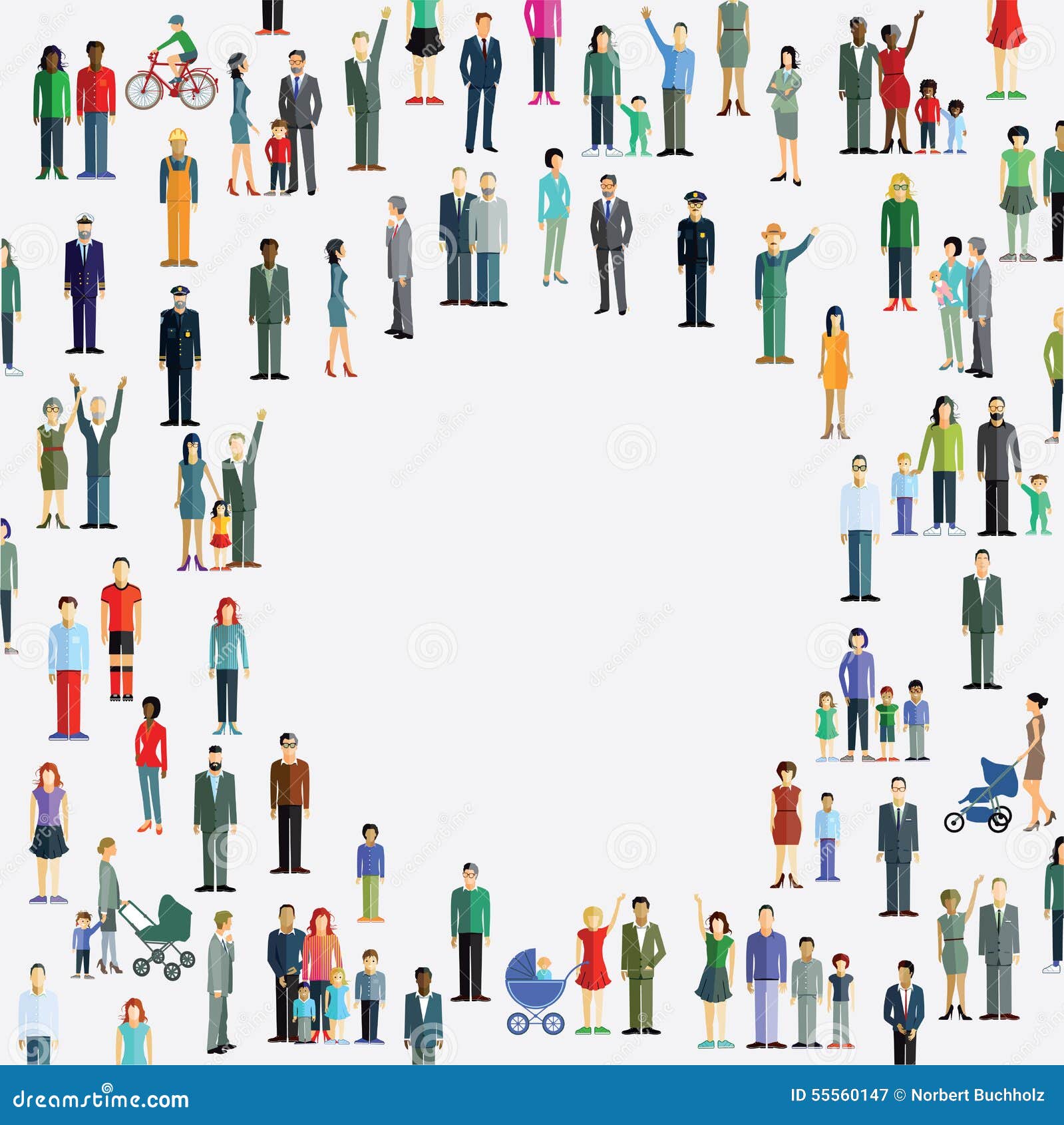 Diversiteit van mensen vector illustratie. Illustration of golven ...