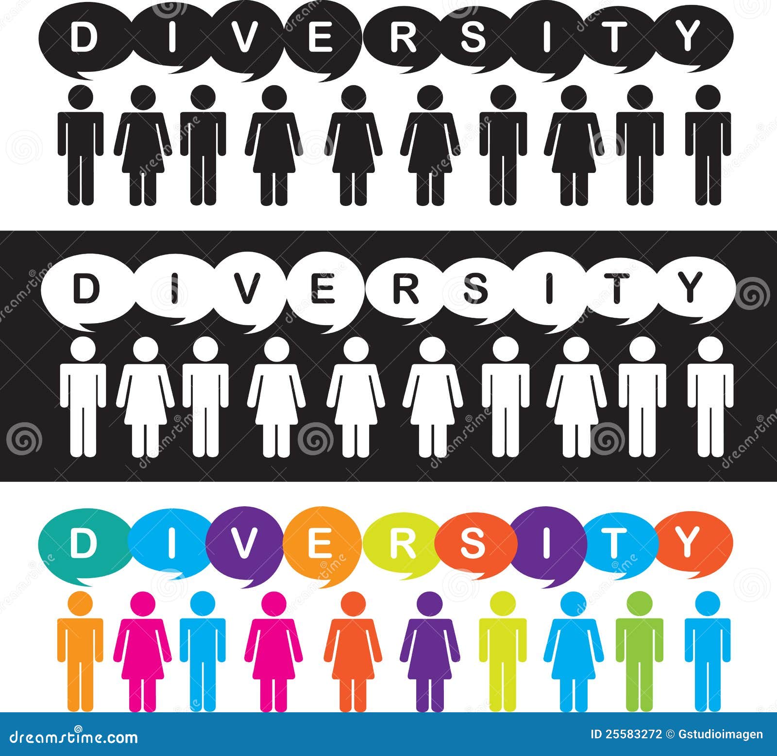 Diversity stock vector. Illustration of group, person - 25583272