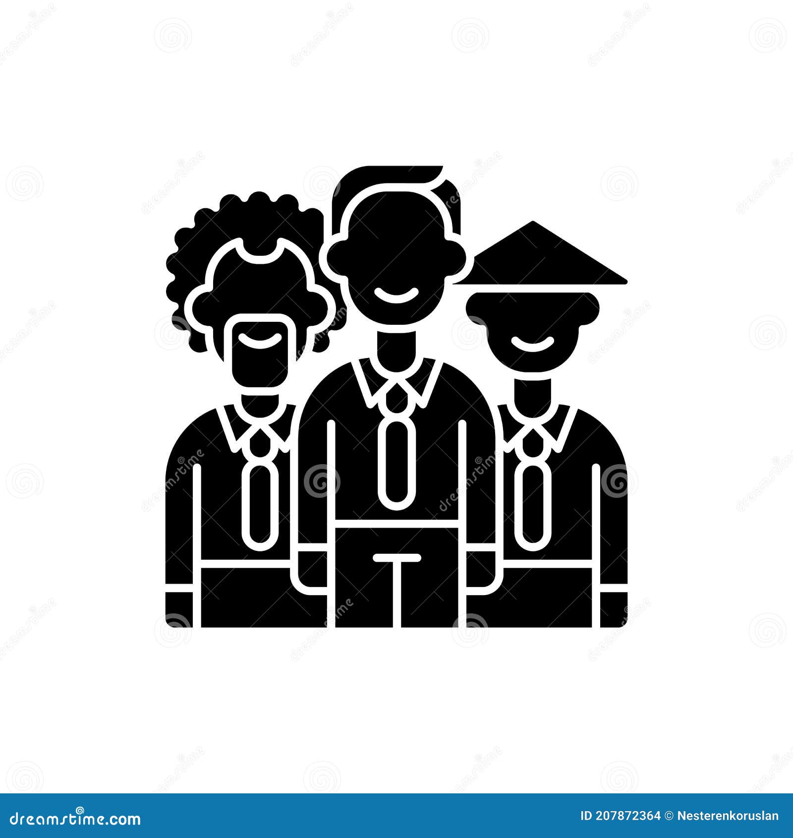 Diversity black glyph icon stock illustration. Illustration of employee ...