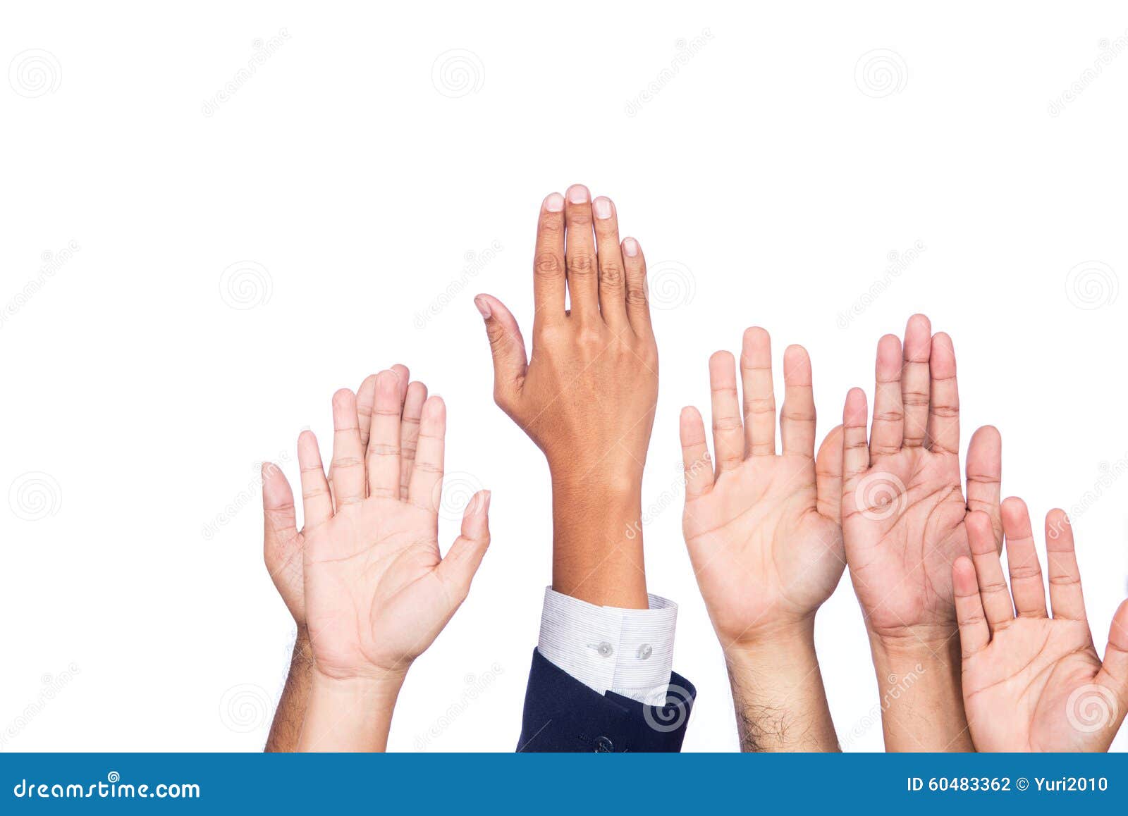 Diversity of Business Hands Raised Stock Photo - Image of male, hands ...