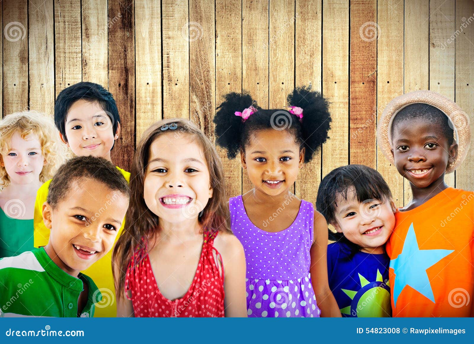 Diversity Children Friendship Innocence Smiling Concept Royalty-Free ...