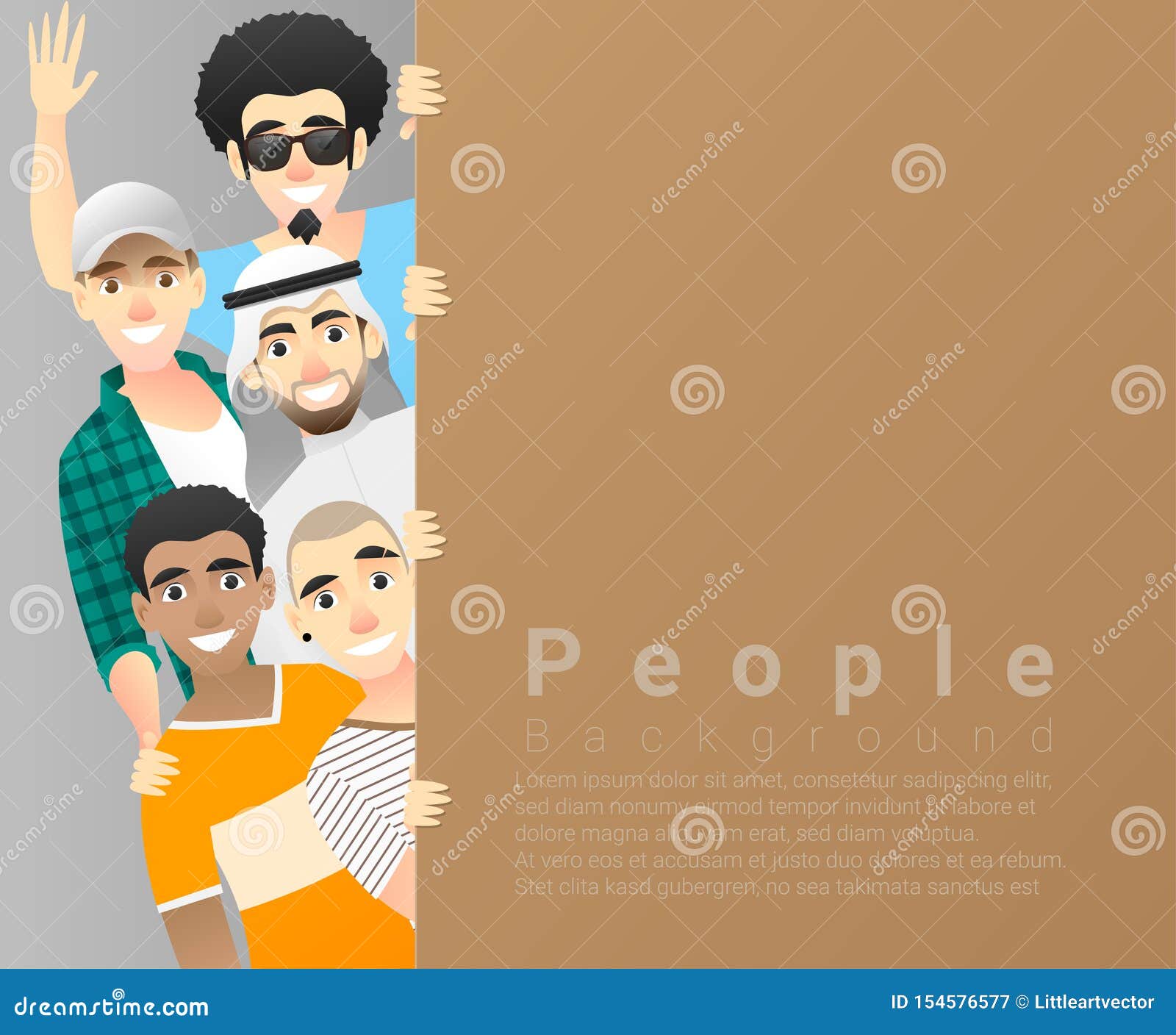 Diversity Concept Background , Group of Happy Multi Ethnic Men Standing ...
