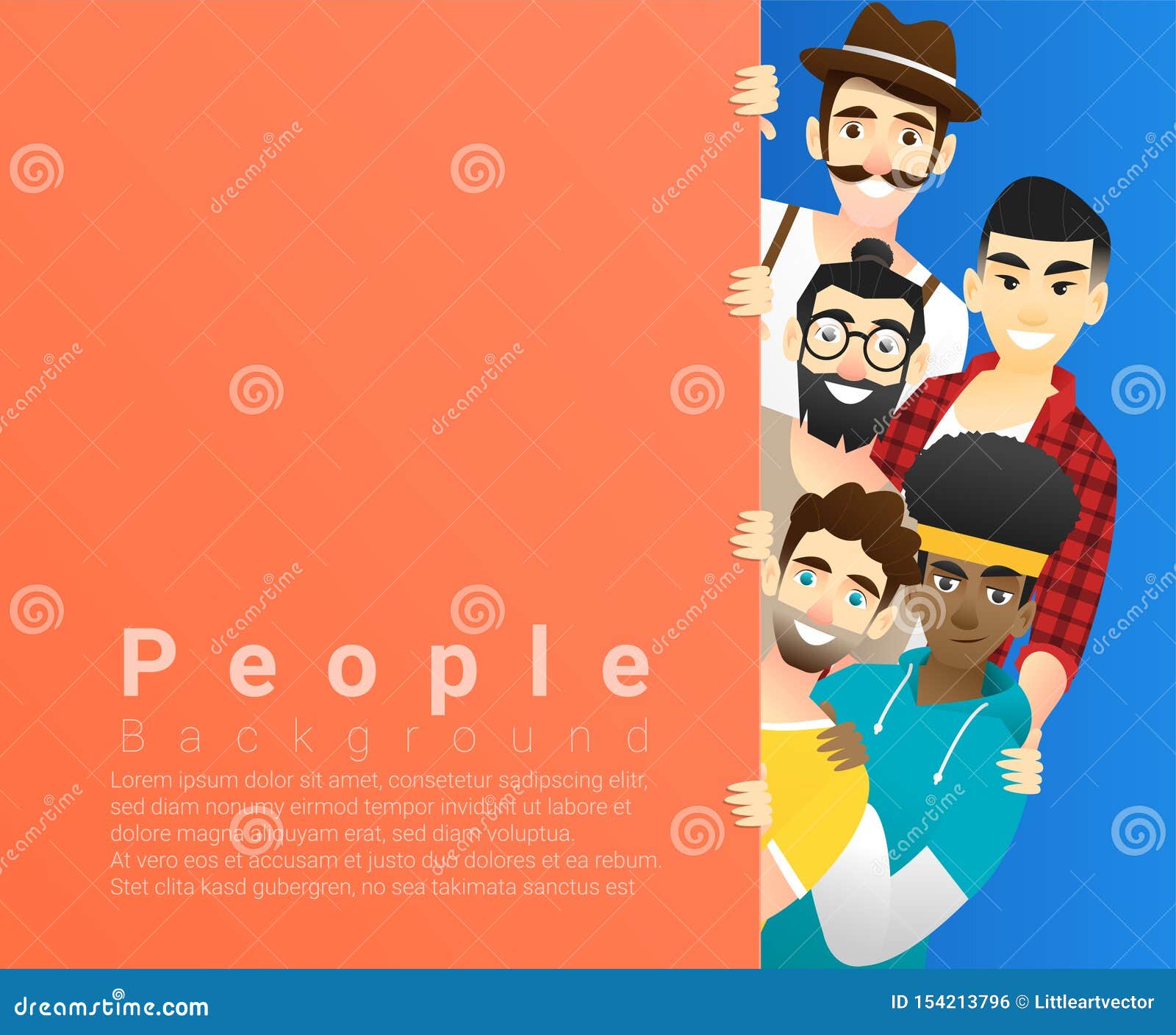 Diversity Concept Background , Group of Happy Multi Ethnic Men Standing ...