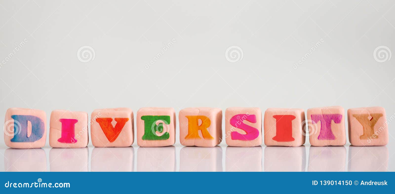 Diversity Concept Colorful Text Stock Photo - Image of cooperation ...