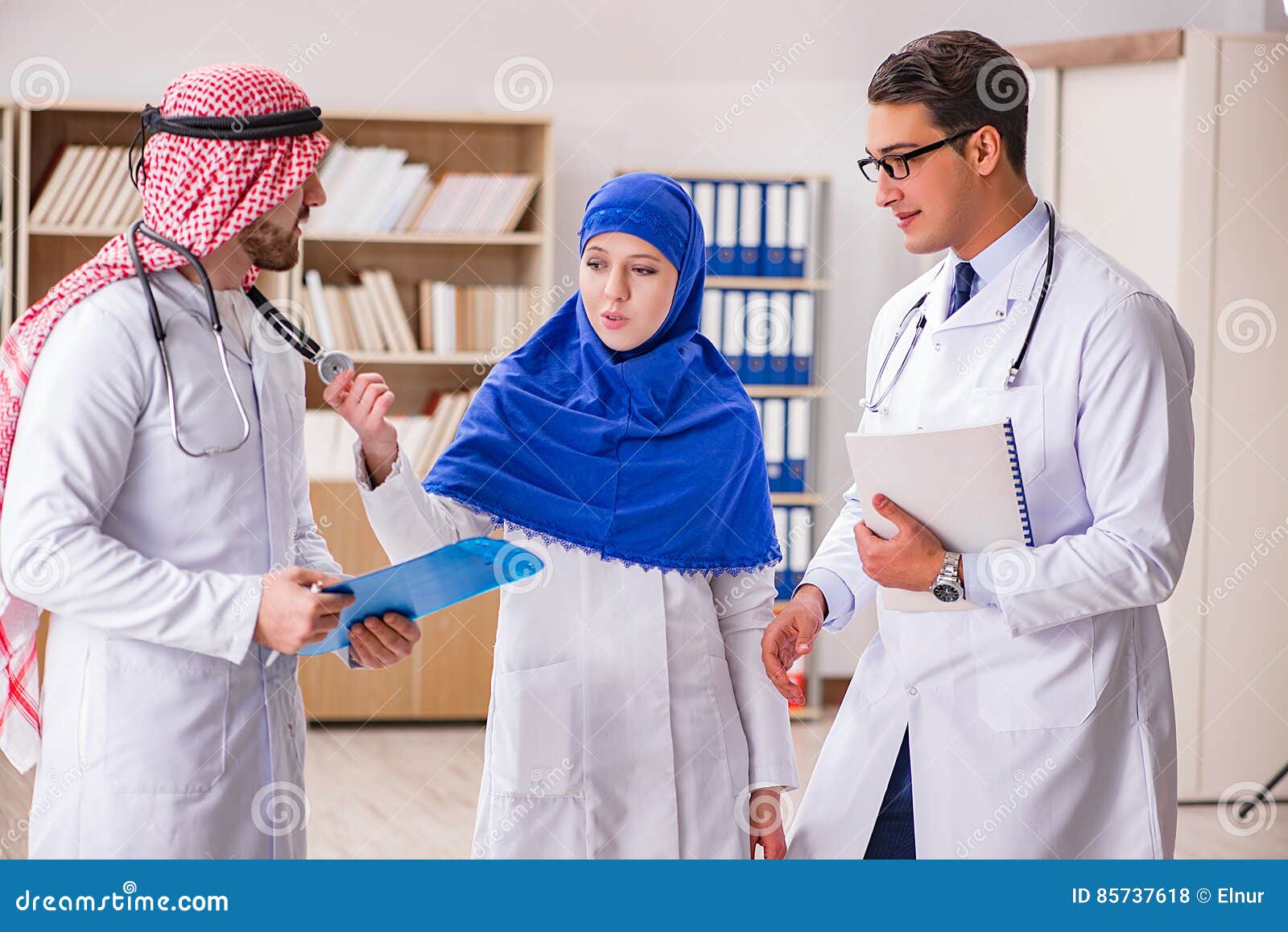 The Diversity Concept with Doctors in Hospital Stock Photo - Image of ...