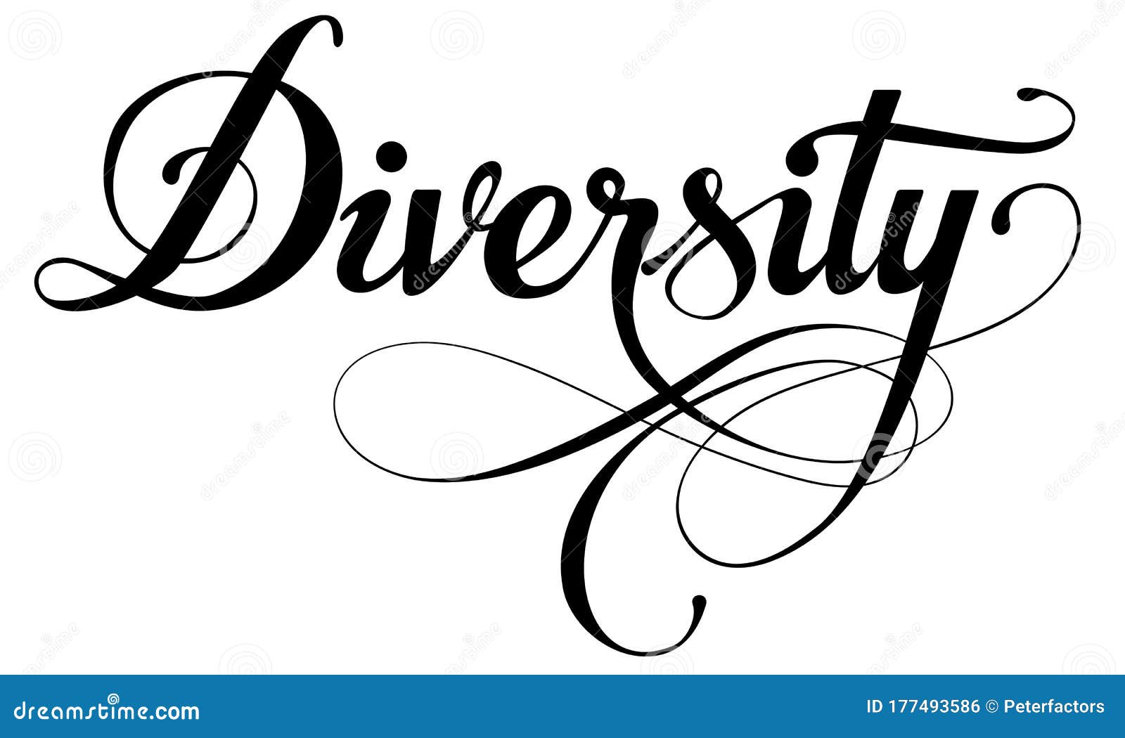 Diversity - Custom Calligraphy Text Stock Vector - Illustration of ... Diversity - Custom Calligraphy Text Stock Vector - Illustration of ...