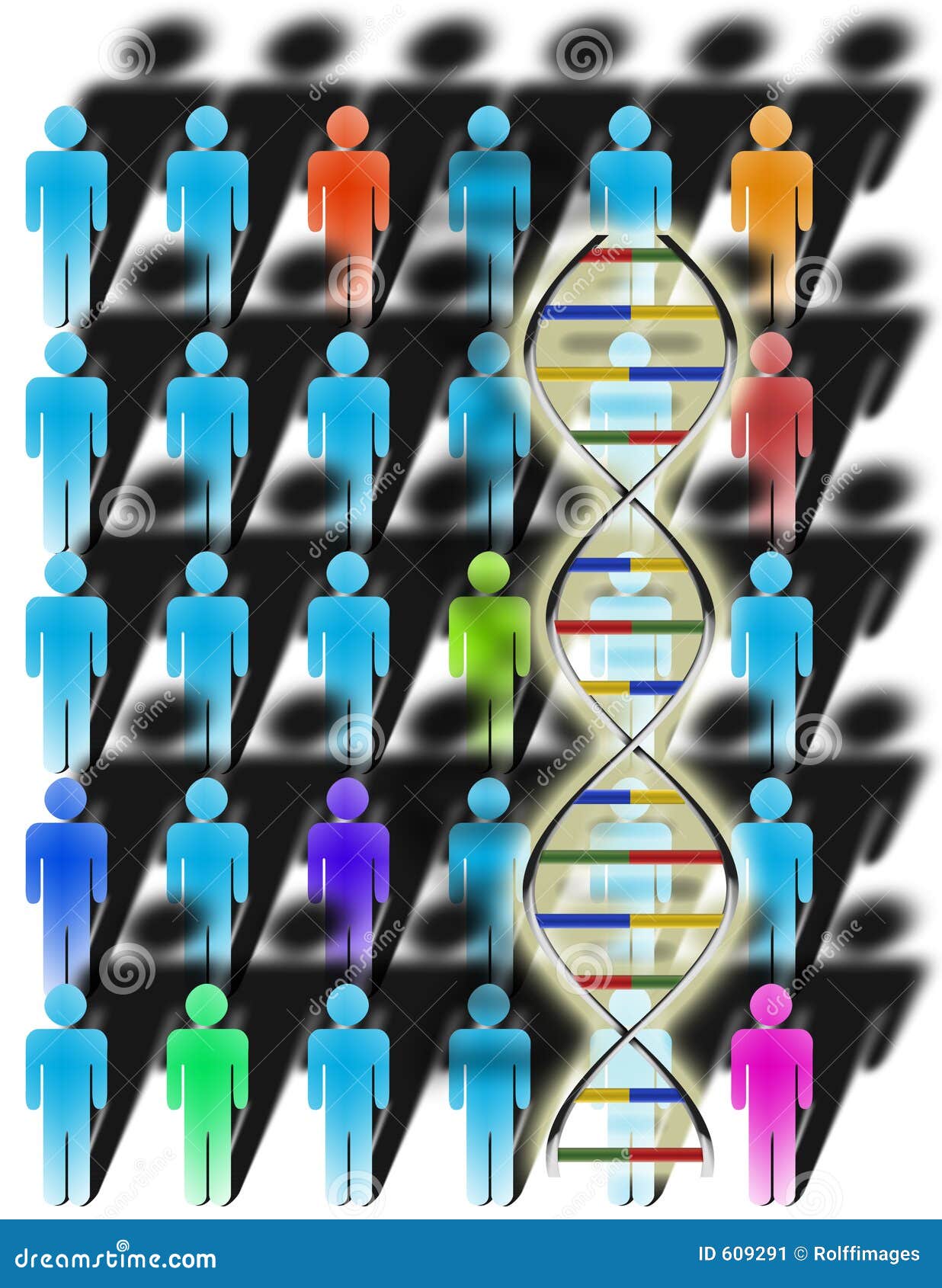 Diversity and DNA stock illustration. Illustration of mark - 609291