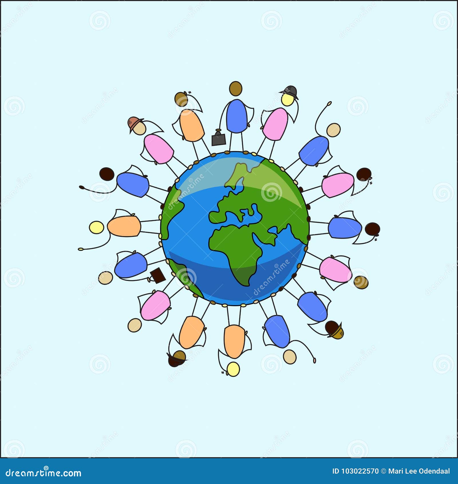 Diversity earth stock vector. Illustration of global - 103022570