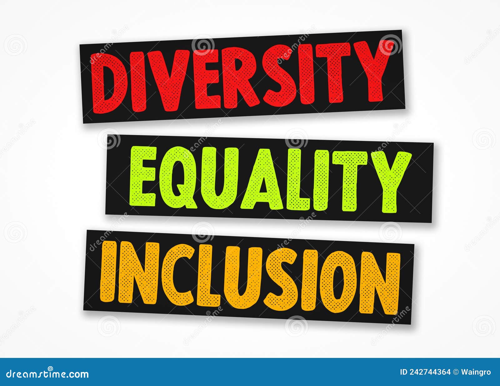 Diversity Equality and Inclusion Stock Illustration - Illustration of ...
