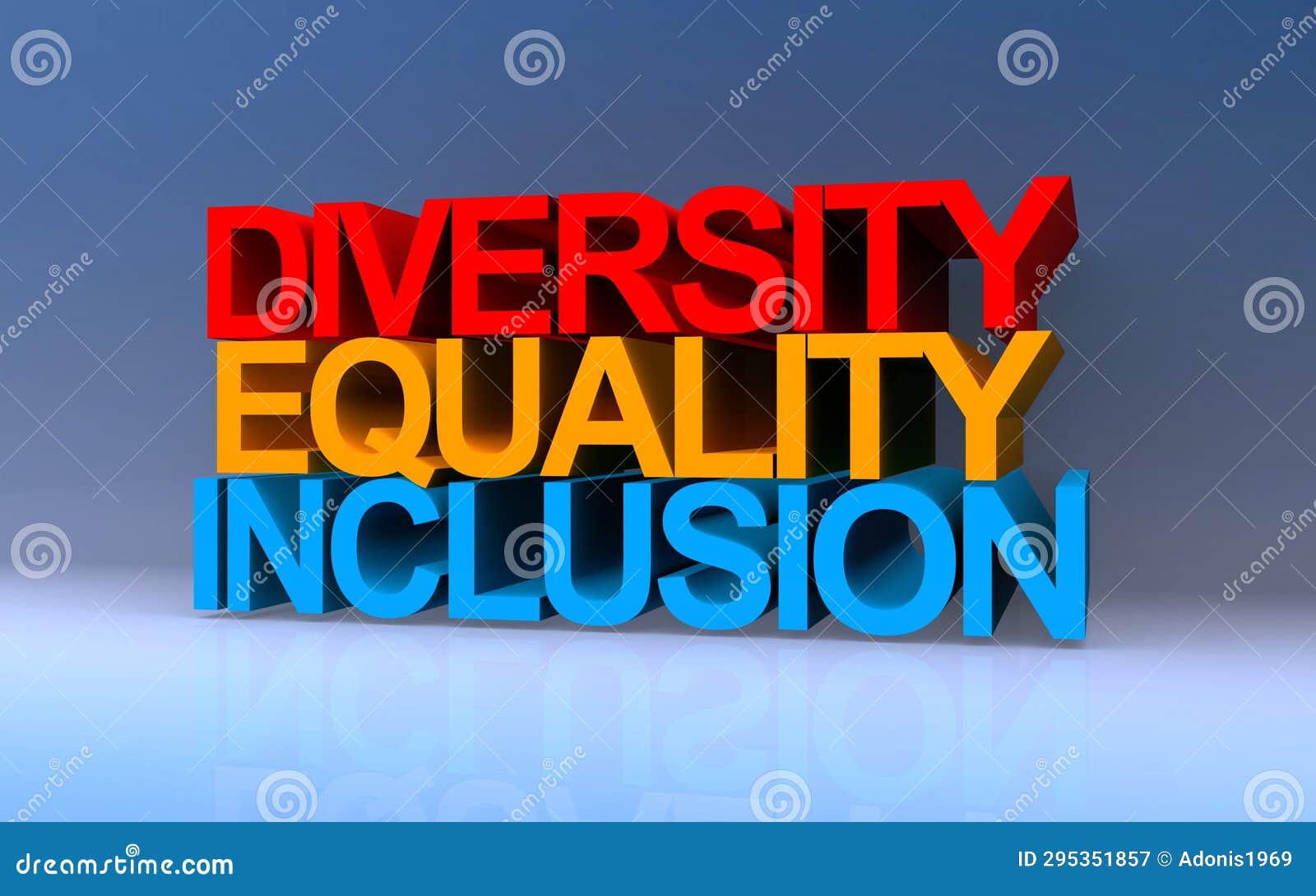 Diversity Equality Inclusion on Blue Stock Illustration - Illustration ...