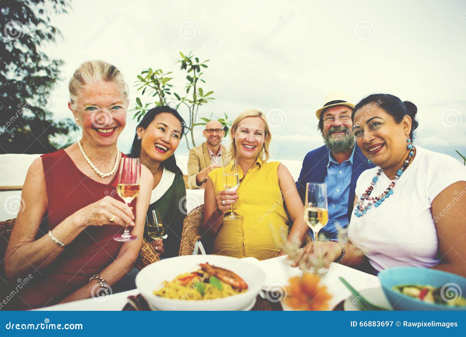 Diversity Friends Hanging Out Party Dining COncept Stock Image - Image ...