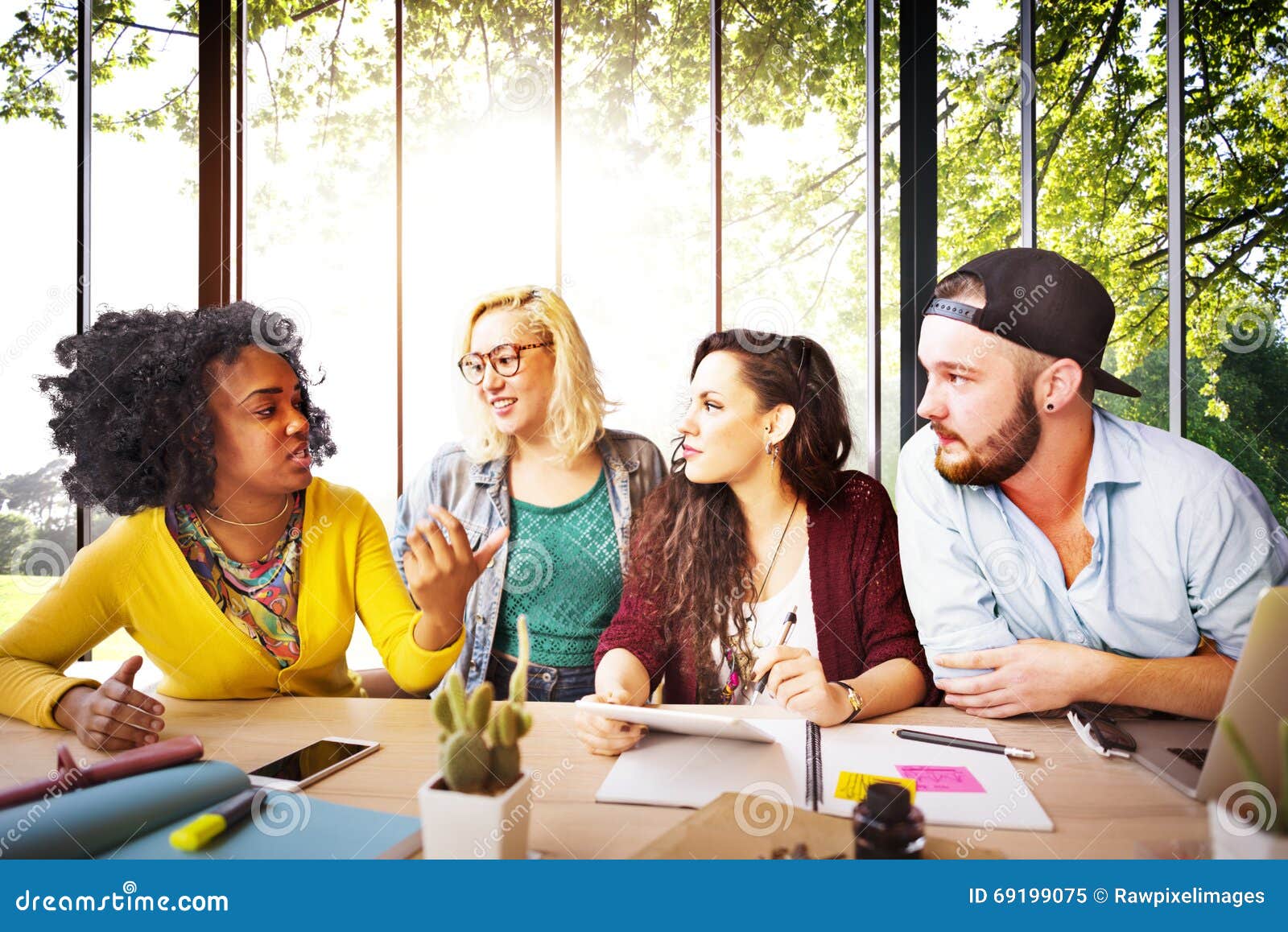 Diversity Friends Team Brainstorming Community Concept Stock Image ...