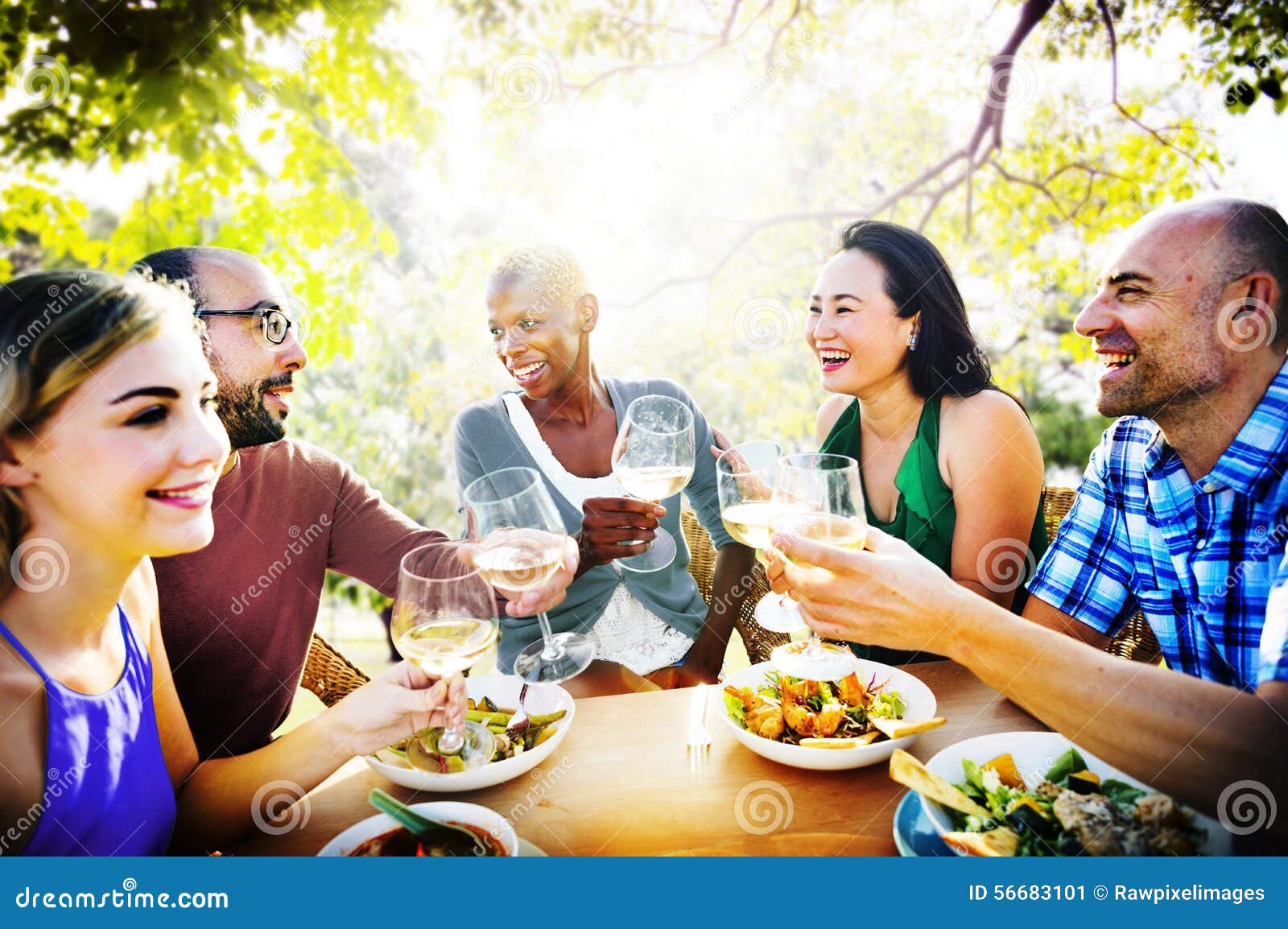 Diversity Friendship Dining Hanging Out Luncheon Concept Stock Image ...