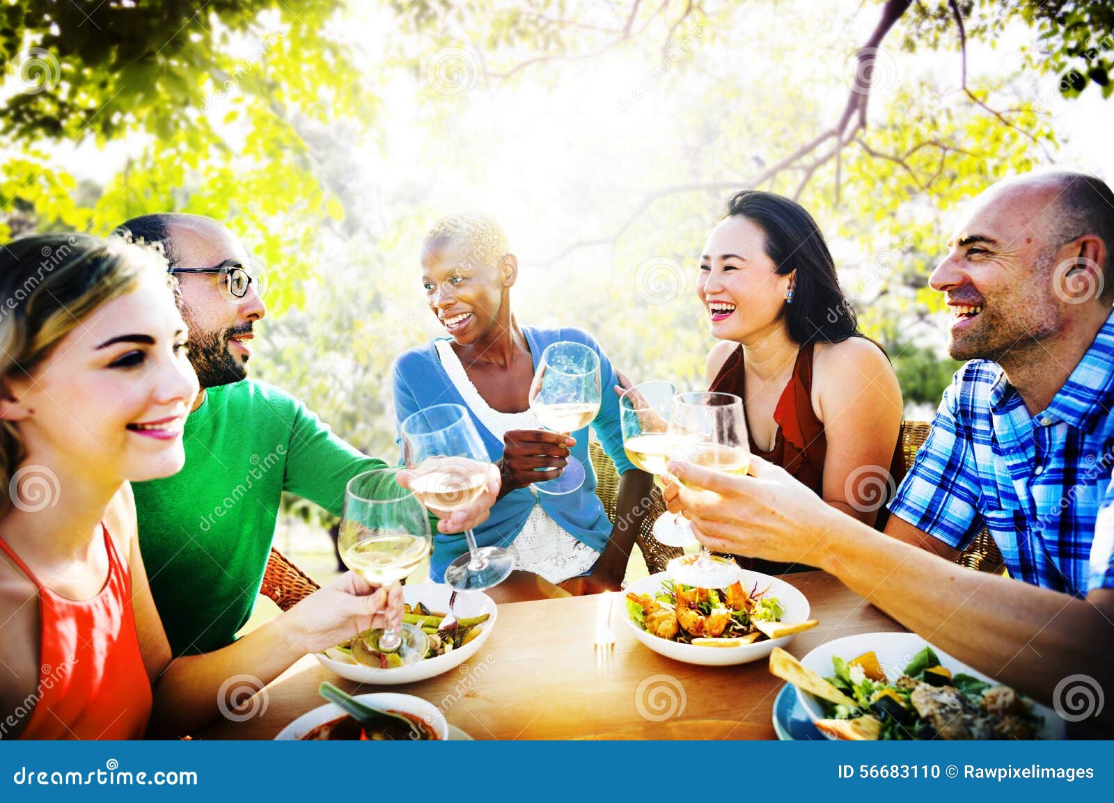 Diversity Friendship Dining Hanging Out Luncheon Concept Stock Photo ...
