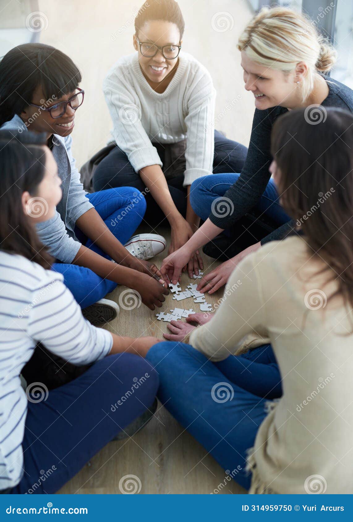 Diversity, Group and Puzzle on Floor with Collaboration, Support and Solution for Problem ...