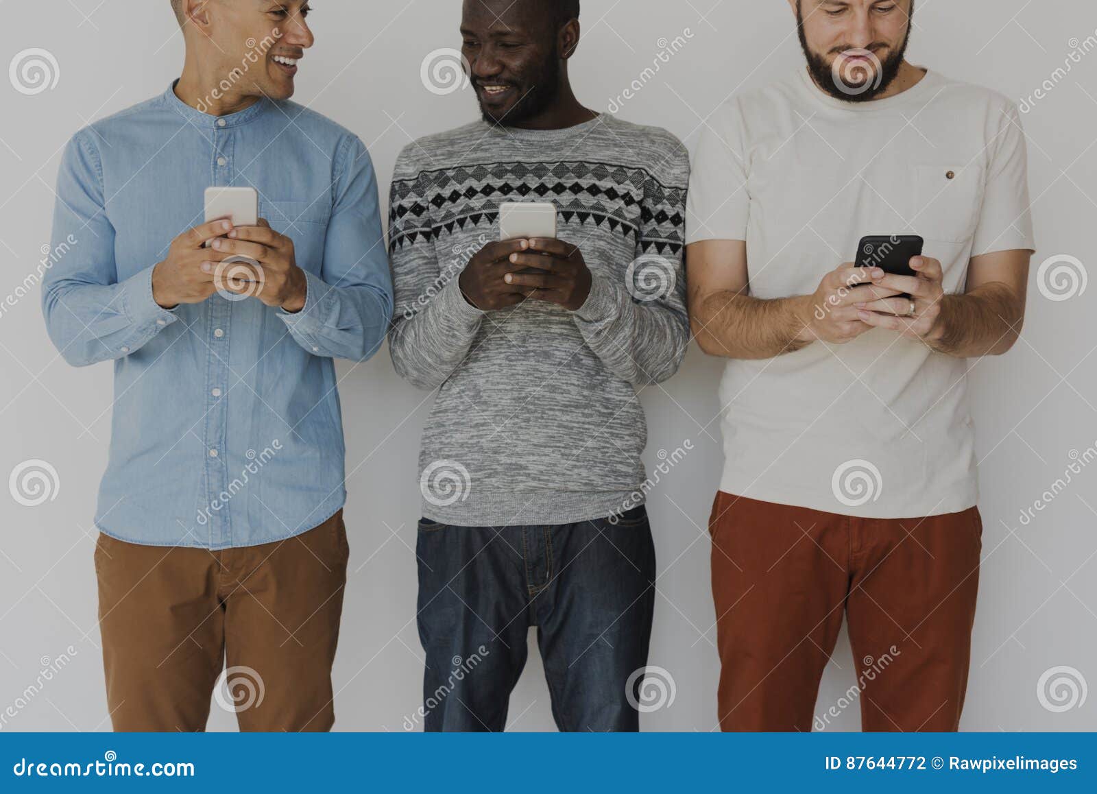 Diversity Group Use Mobile Phone Communication Stock Photo - Image of ...
