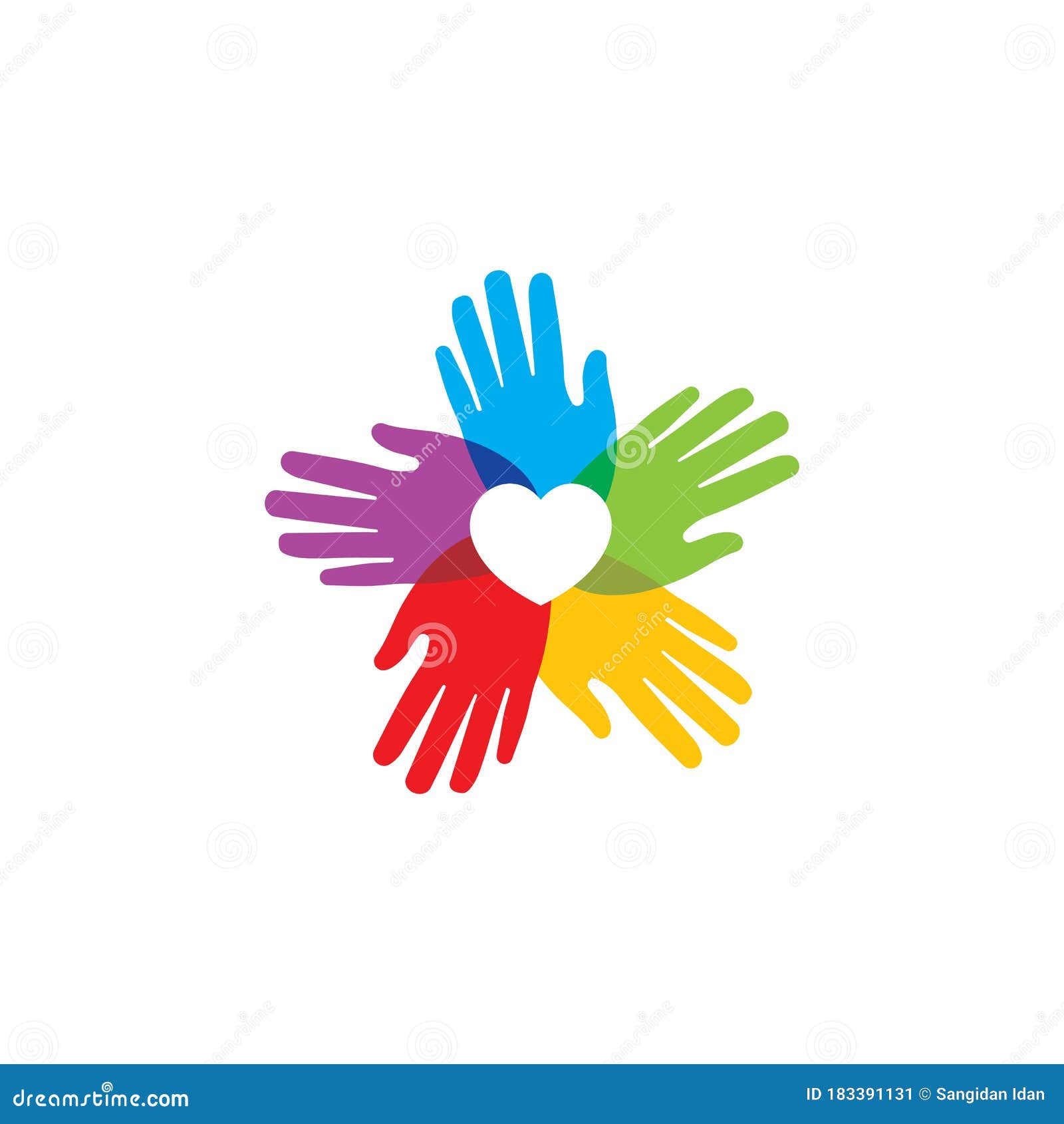 Diversity Hand Vector Icon Illustration Design Stock Vector ...