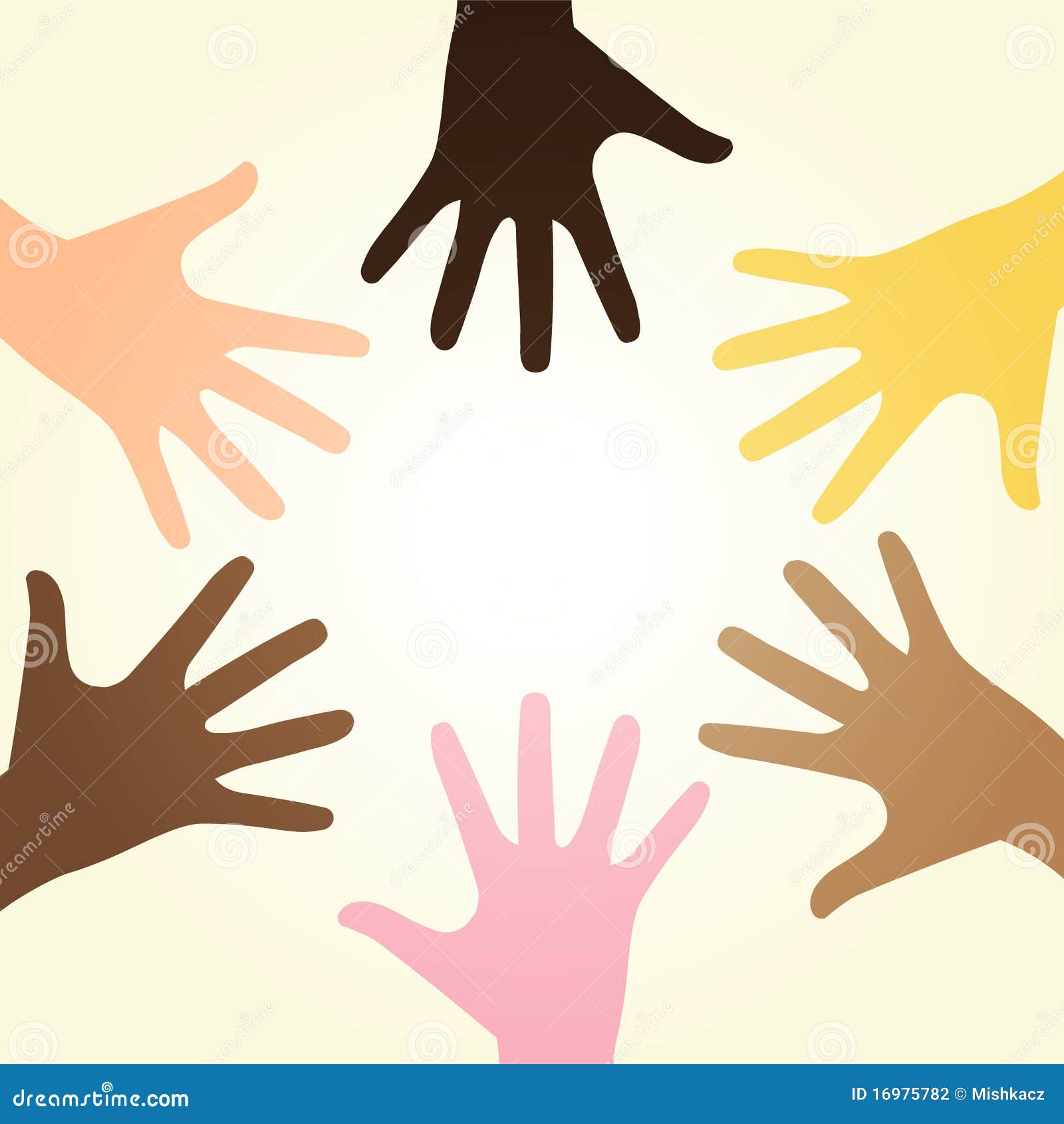 Diversity hands stock vector. Illustration of graphic - 16975782