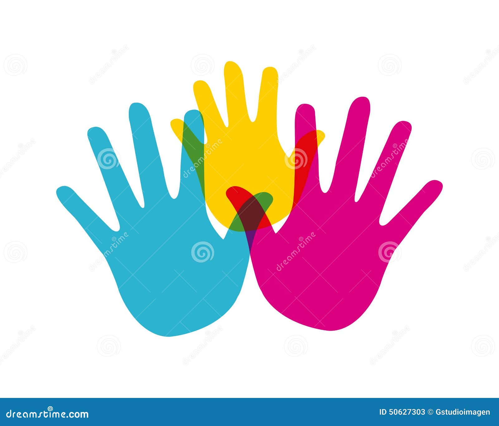 Diversity hands stock vector. Illustration of friends - 50627303