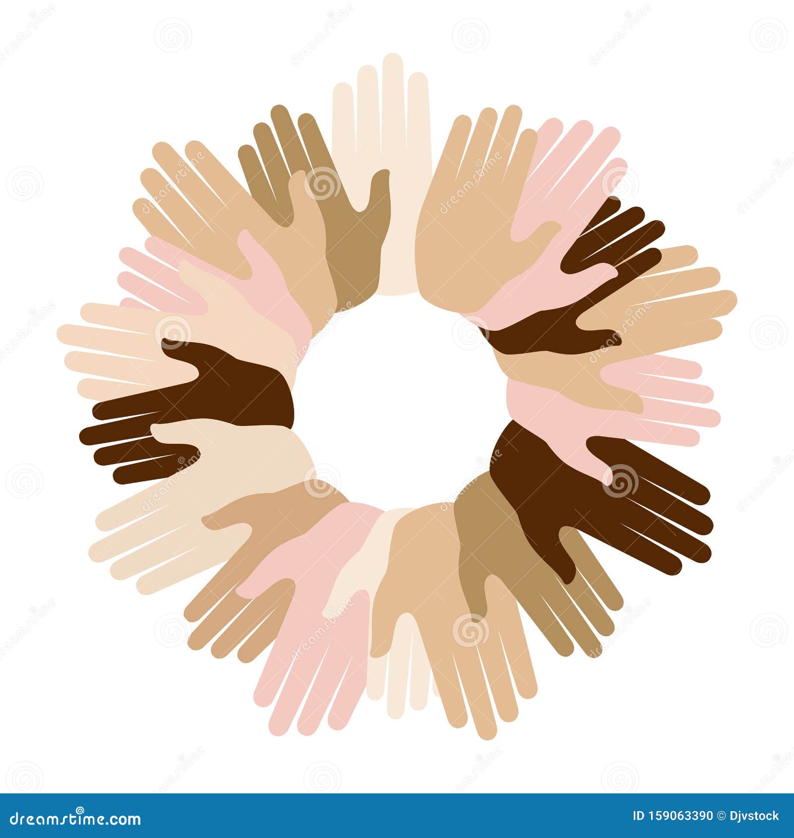 Diversity Hands Human Icon Vector Illustration Stock Illustration ...