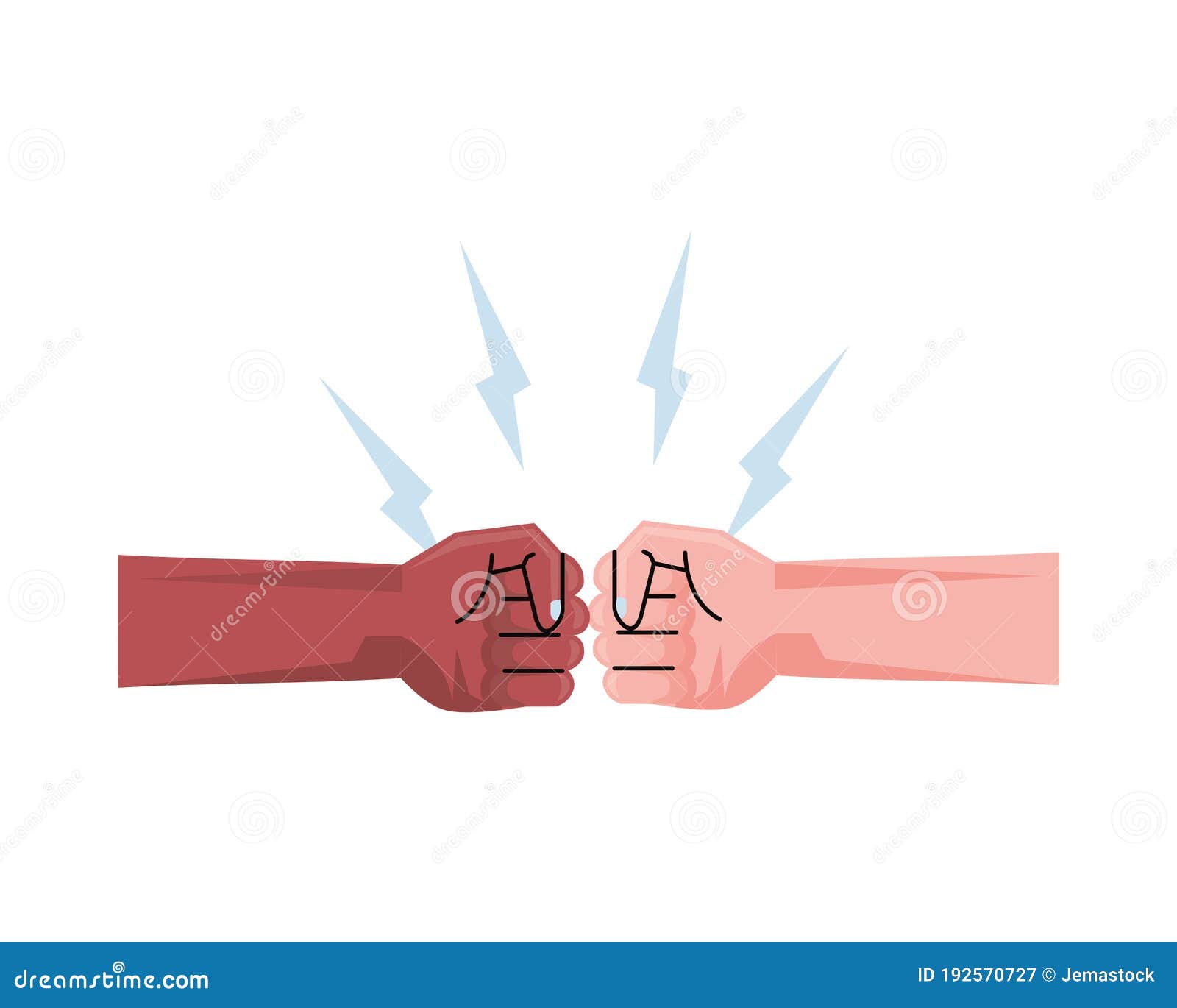 Diversity Hands Humans Fist Shake Stock Vector - Illustration of ...