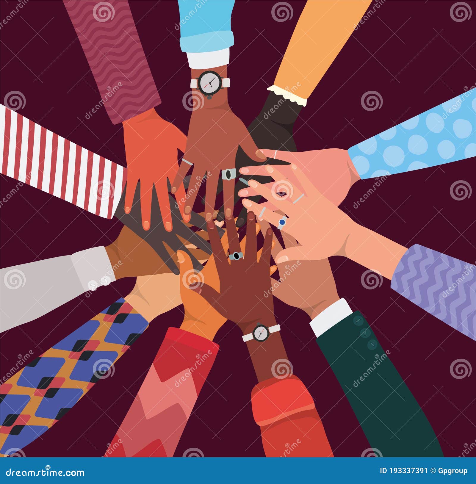Diversity of Hands Touching Each Other in Circle Vector Design Stock ... Diversity of Hands Touching Each Other in Circle Vector Design Stock ...