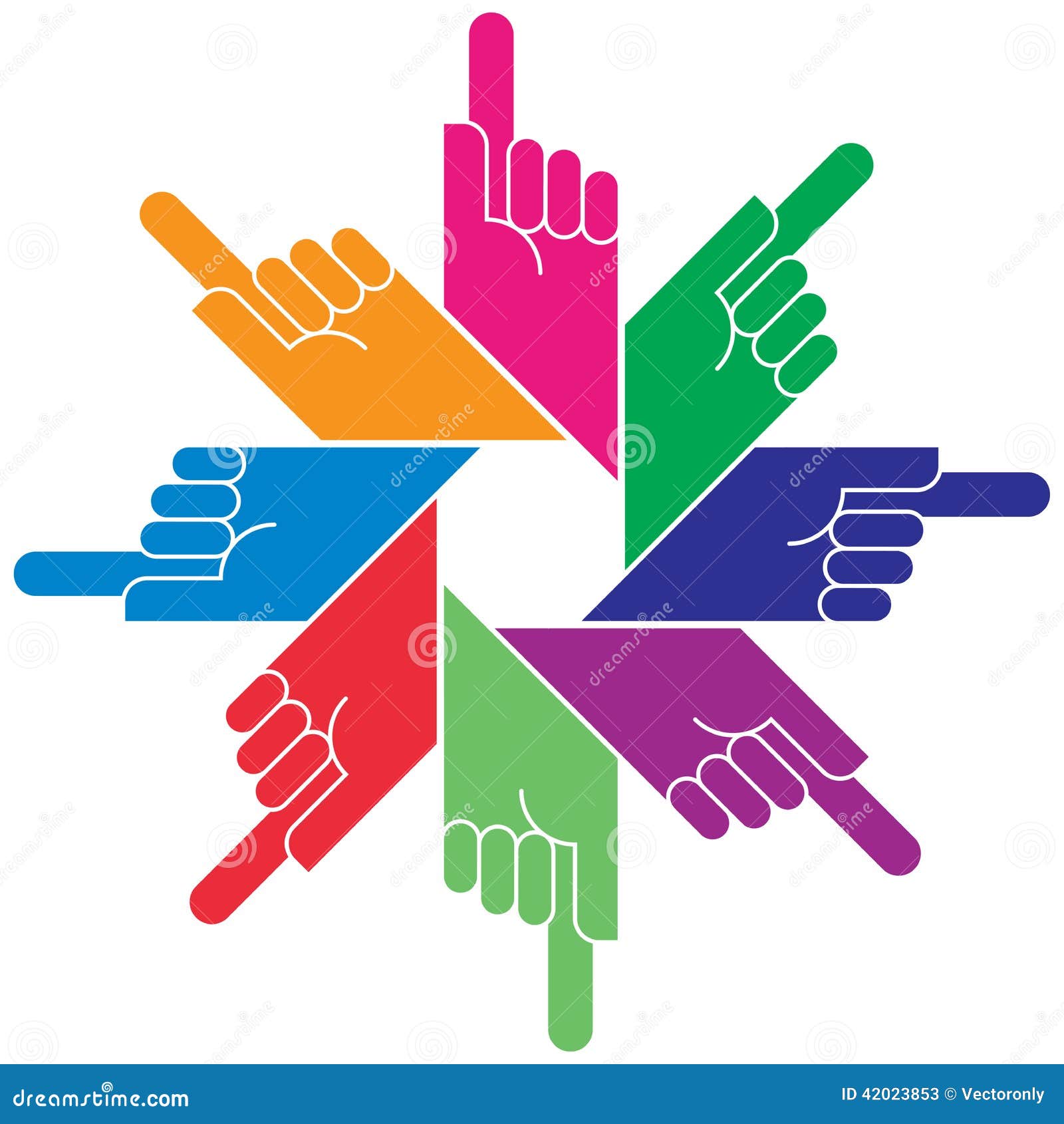 Diversity hands stock vector. Illustration of clipart - 42023853