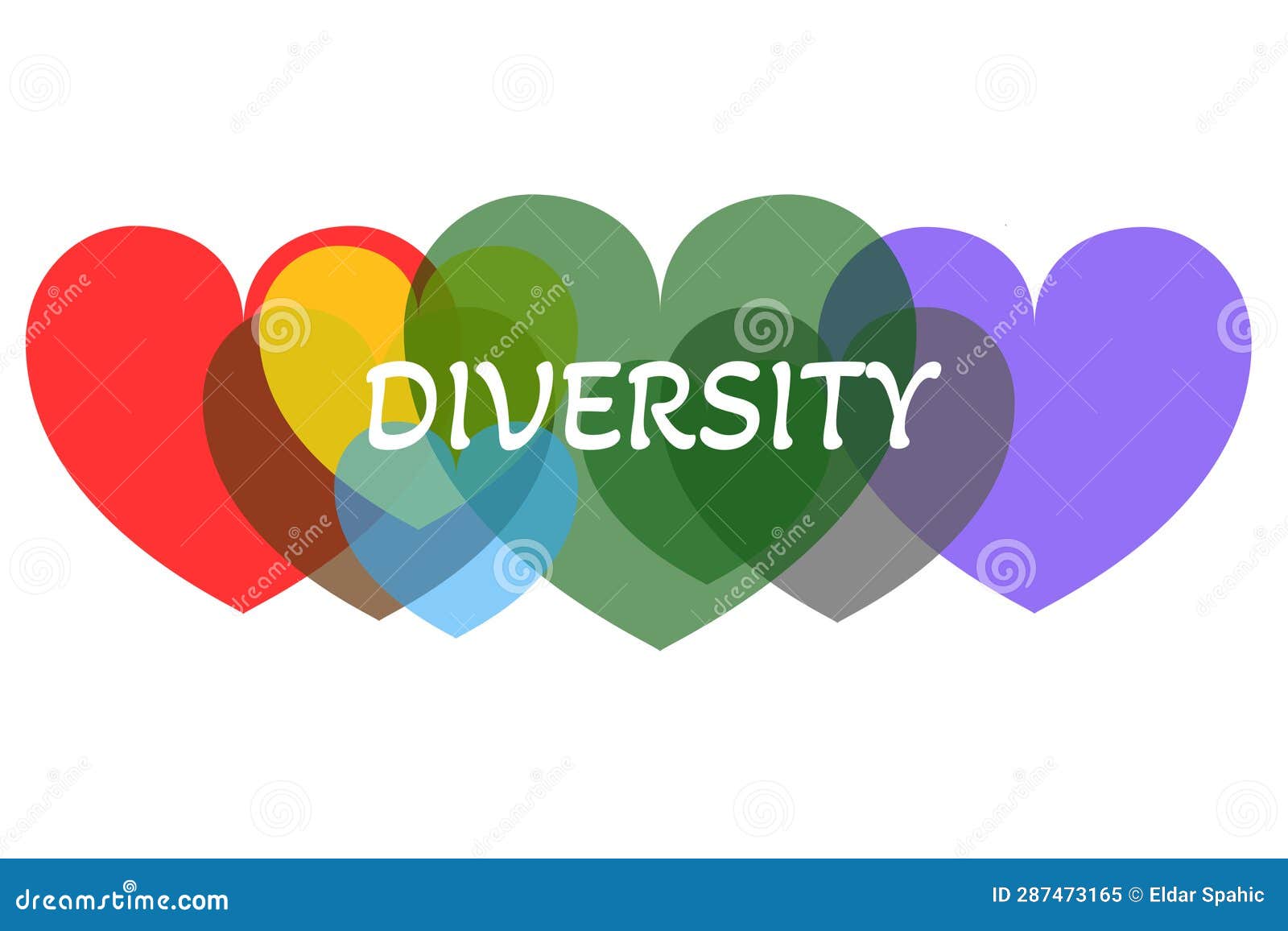 Diversity Hearts Illustration Stock Illustration - Illustration of ...