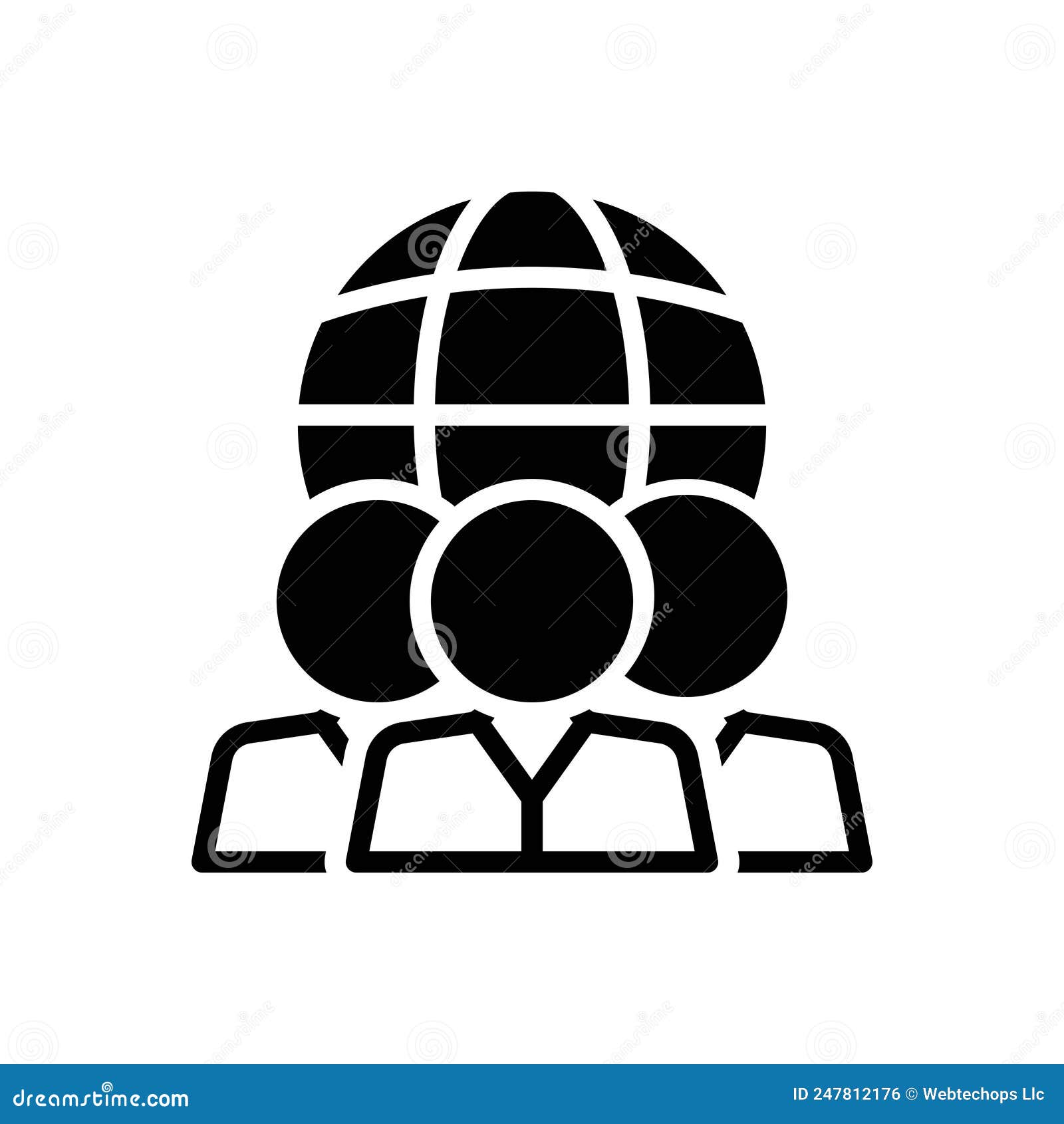 Black Solid Icon for Diversity, Diversification and Ethnicity Stock ...