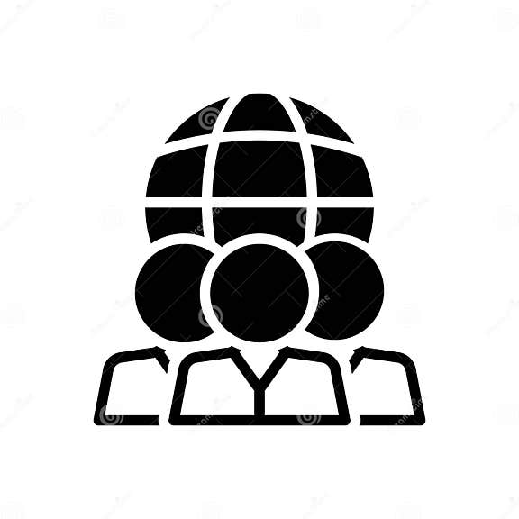 Black Solid Icon for Diversity, Diversification and Ethnicity Stock ...