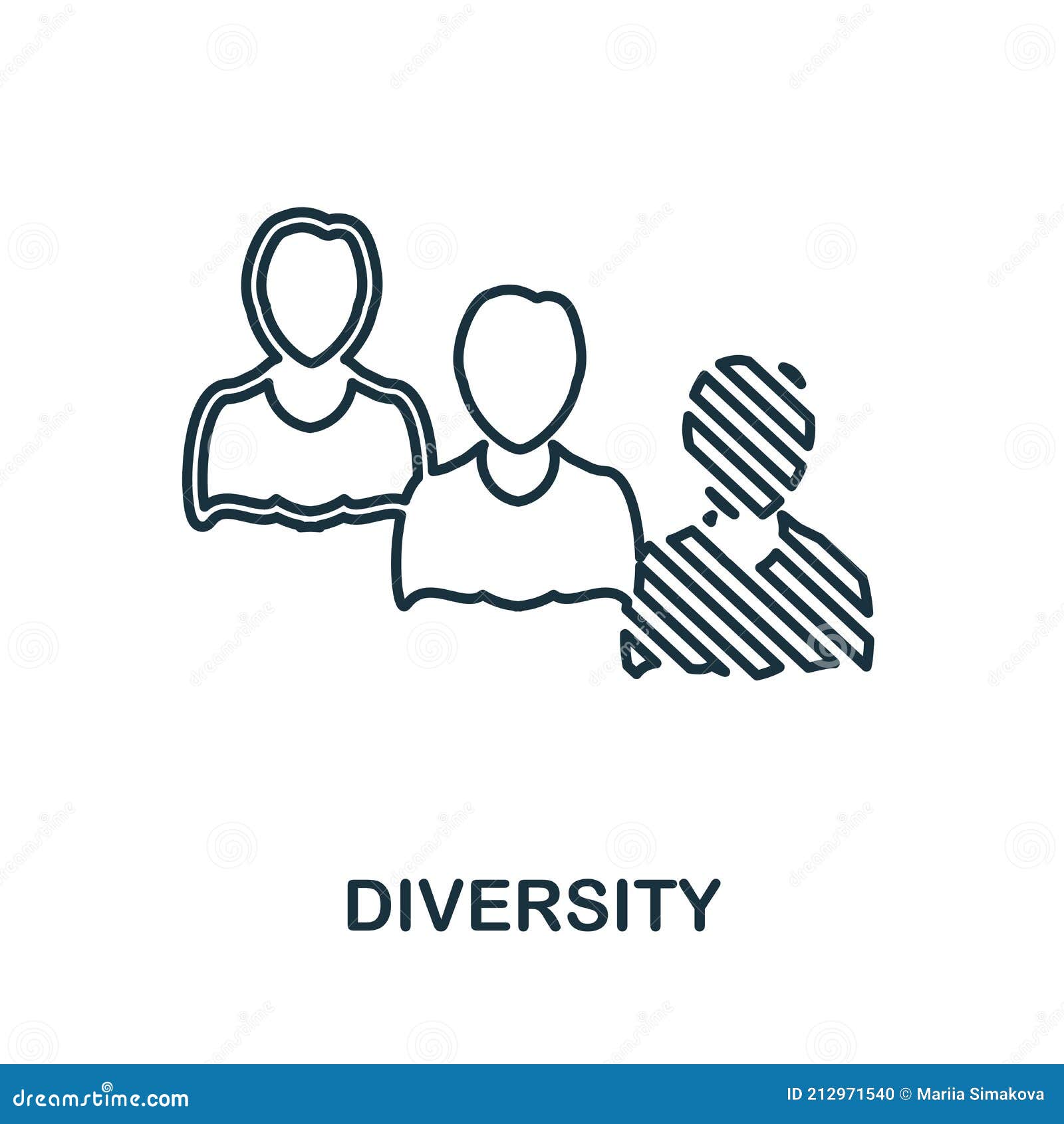 Diversity Icon. Simple Element from Team Building Collection. Creative ...
