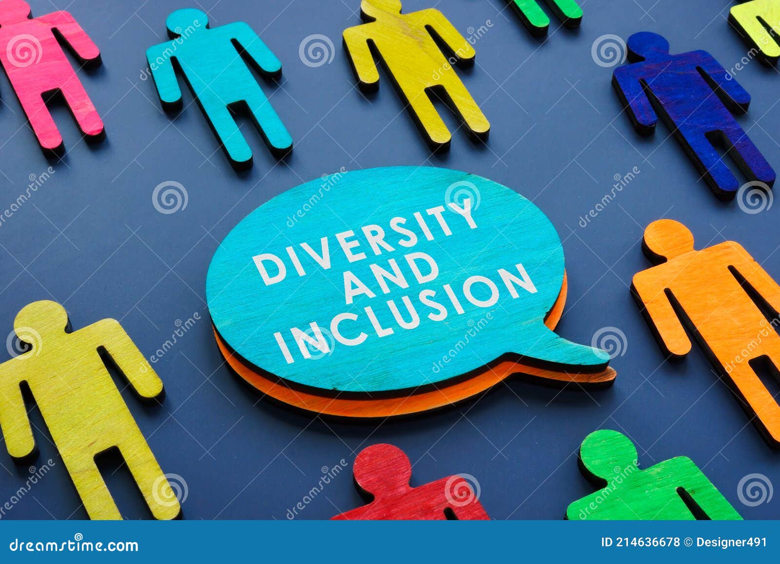 Diversity and Inclusion As Symbol of Colorful Figures. Stock Photo ...