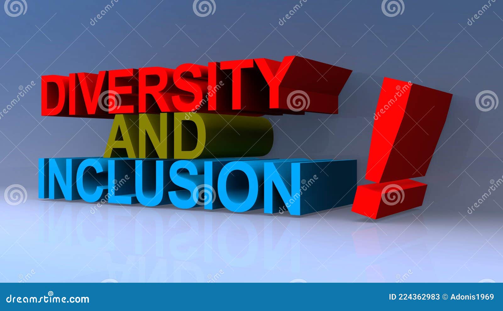 Diversity and Inclusion on Blue Stock Illustration - Illustration of ...