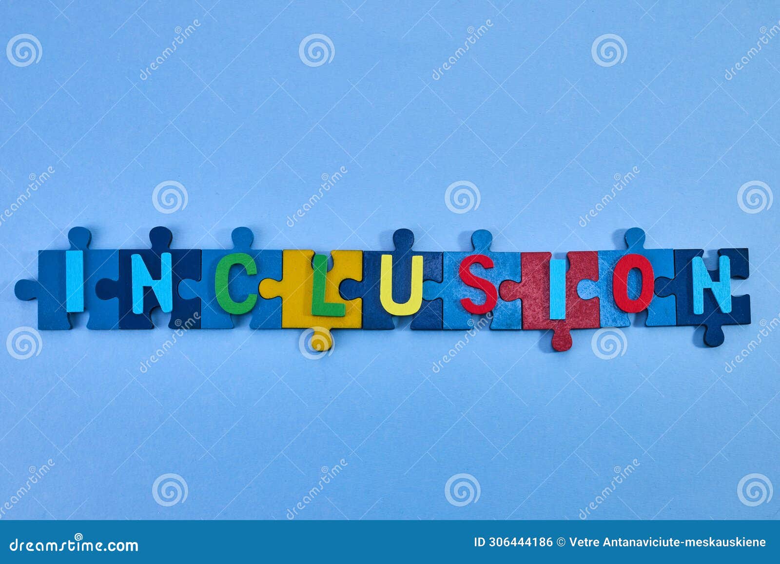 Diversity and Inclusion Concept. Colorful Shape on Blue Background ...