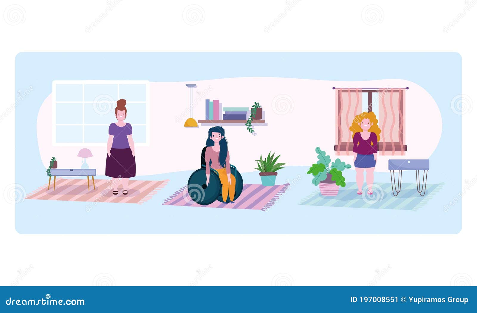 Diversity and Inclusion, Female Group in the Room Different Activity ...