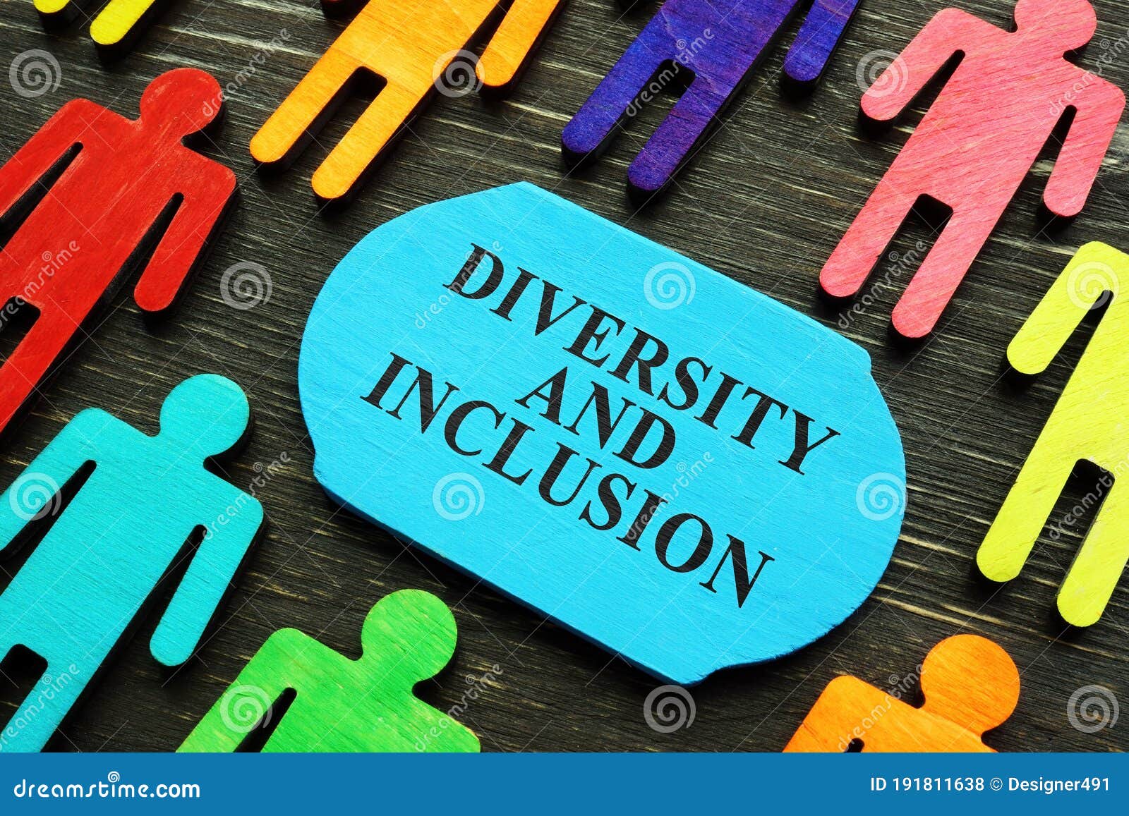 Diversity And Inclusion Phrase And Colored Figurines. Stock Photography ...