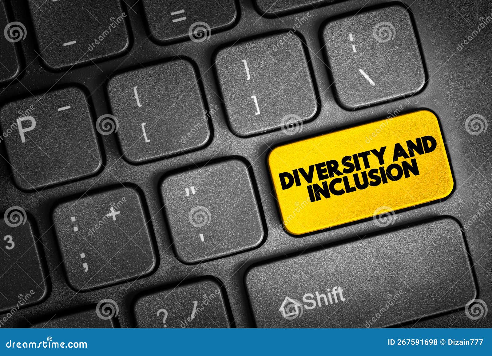 Diversity and Inclusion Text Button on Keyboard, Concept Background ...