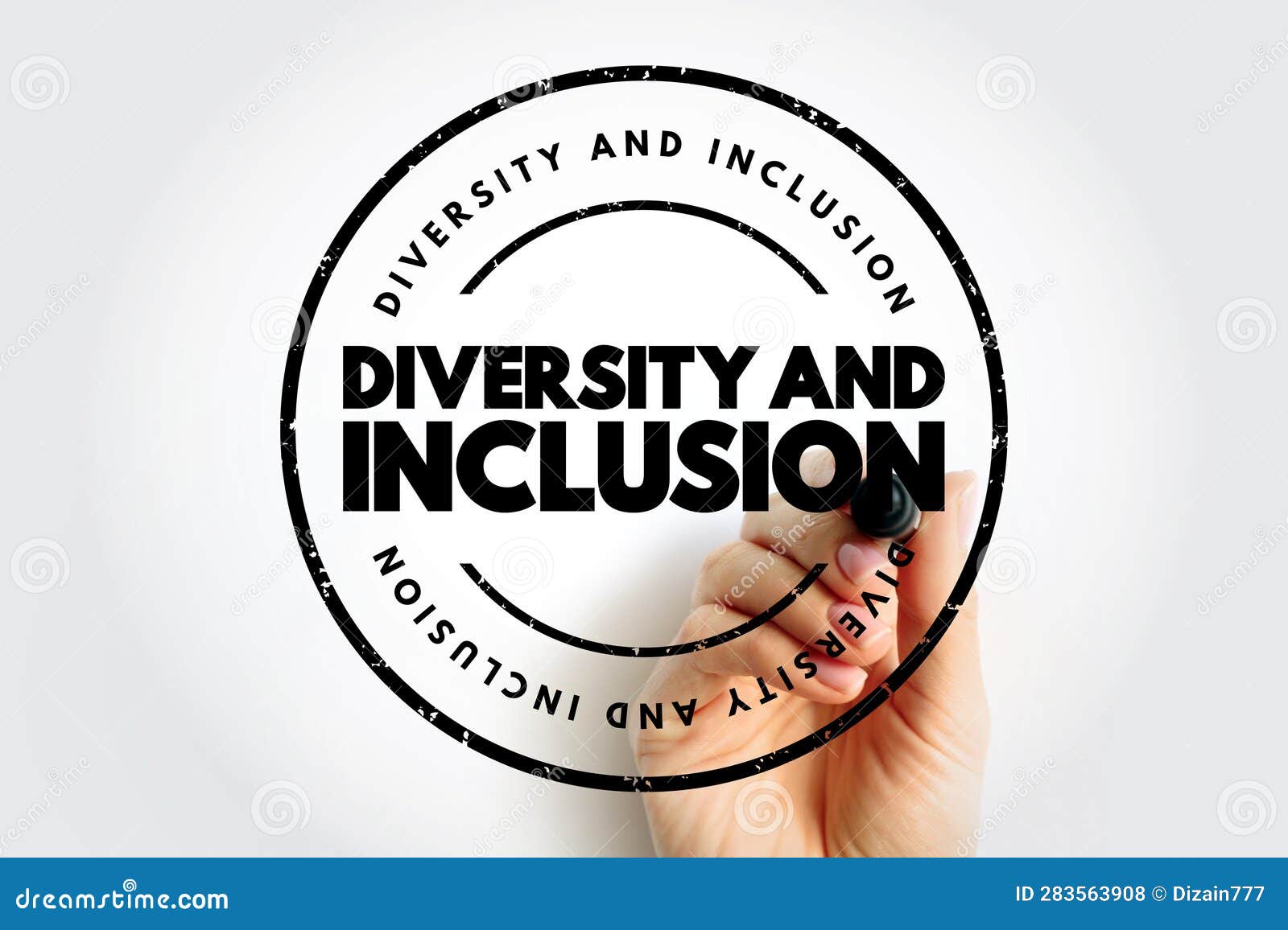 Diversity and Inclusion Text Stamp, Concept Background Stock Photo ...