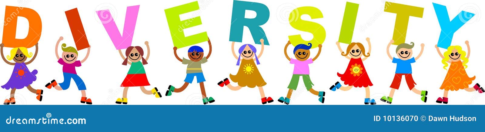 Diversity kids stock illustration. Illustration of support - 10136070
