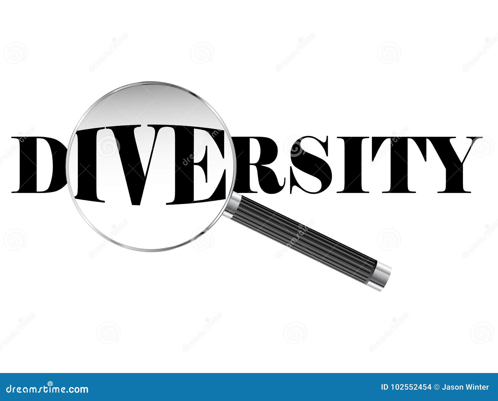 Diversity Magnifying Glass stock vector. Illustration of diversity ...