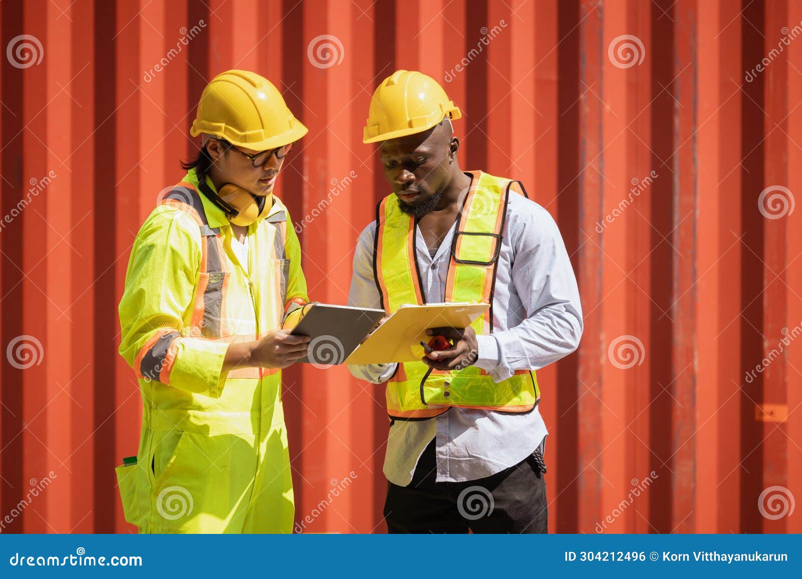 Diversity Model Staff Workers in Port Container Yard Logistics Cargo ...