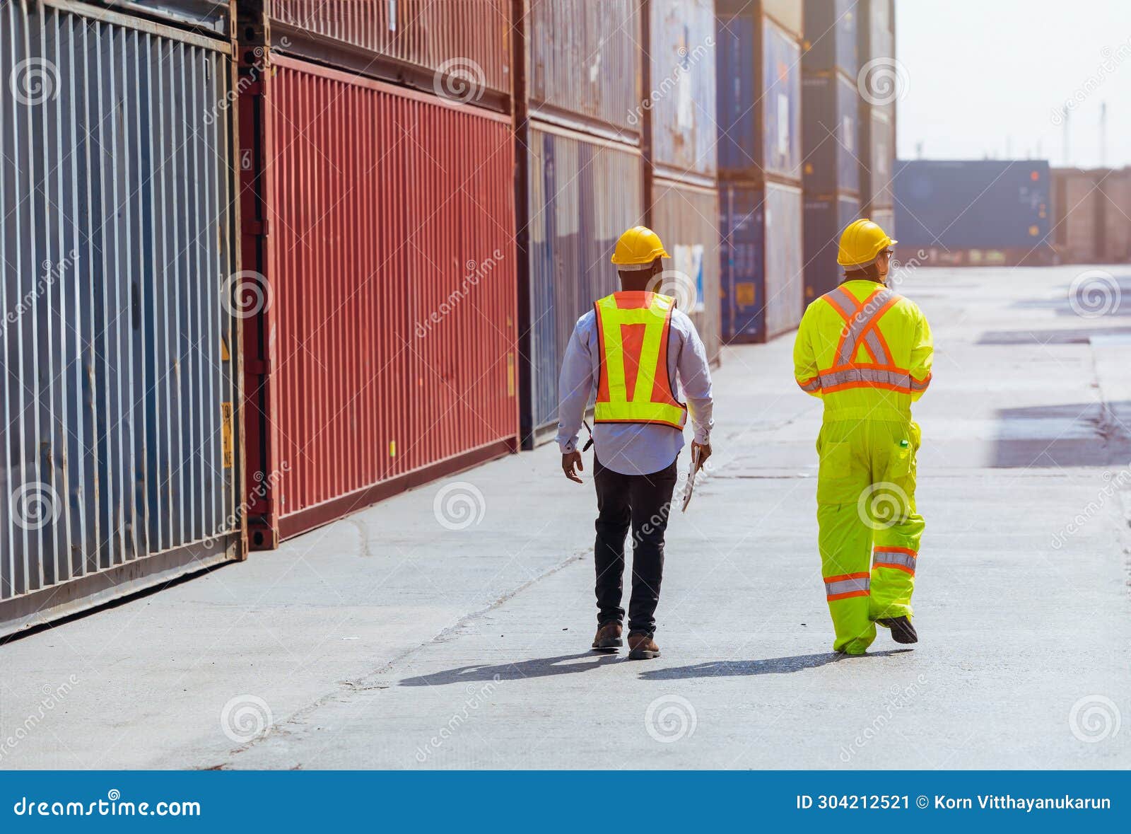 Diversity Model Staff Workers in Port Container Yard Logistics Cargo ...