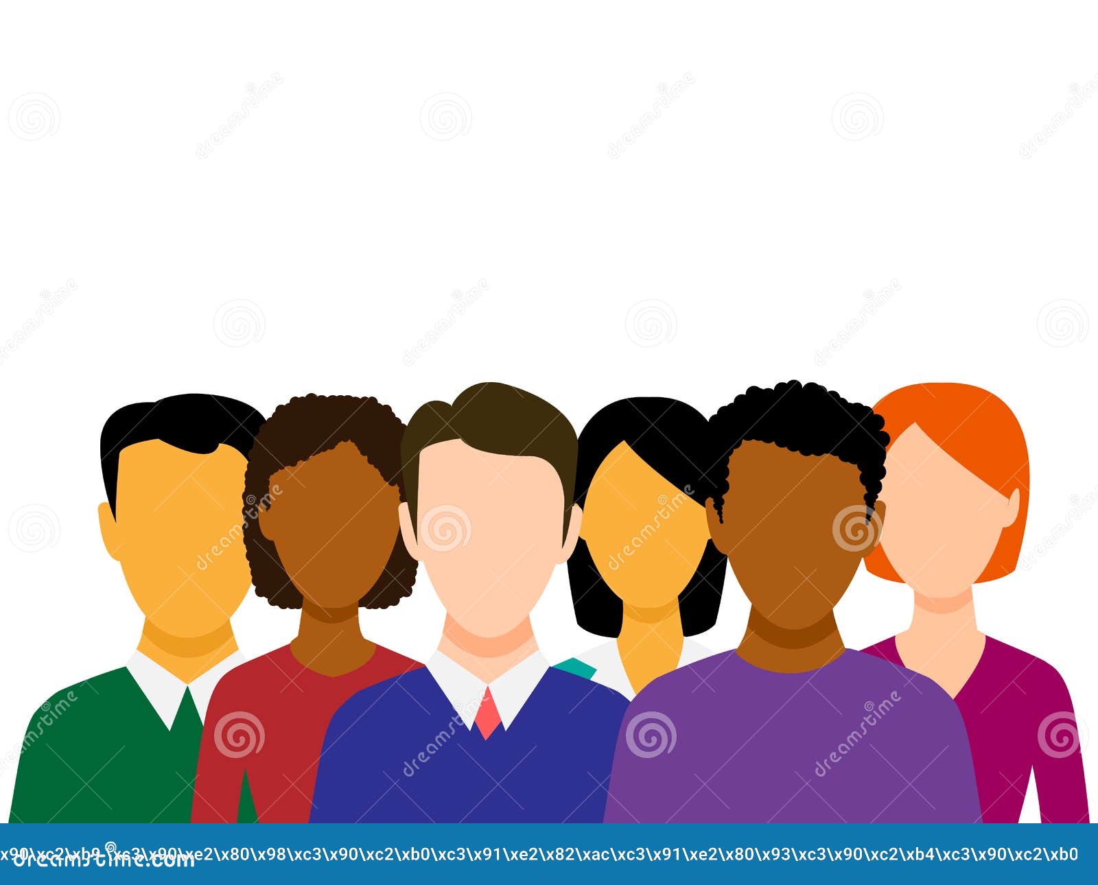 Diversity Modern Flat Vector Concept Digital Illustration of Various ...