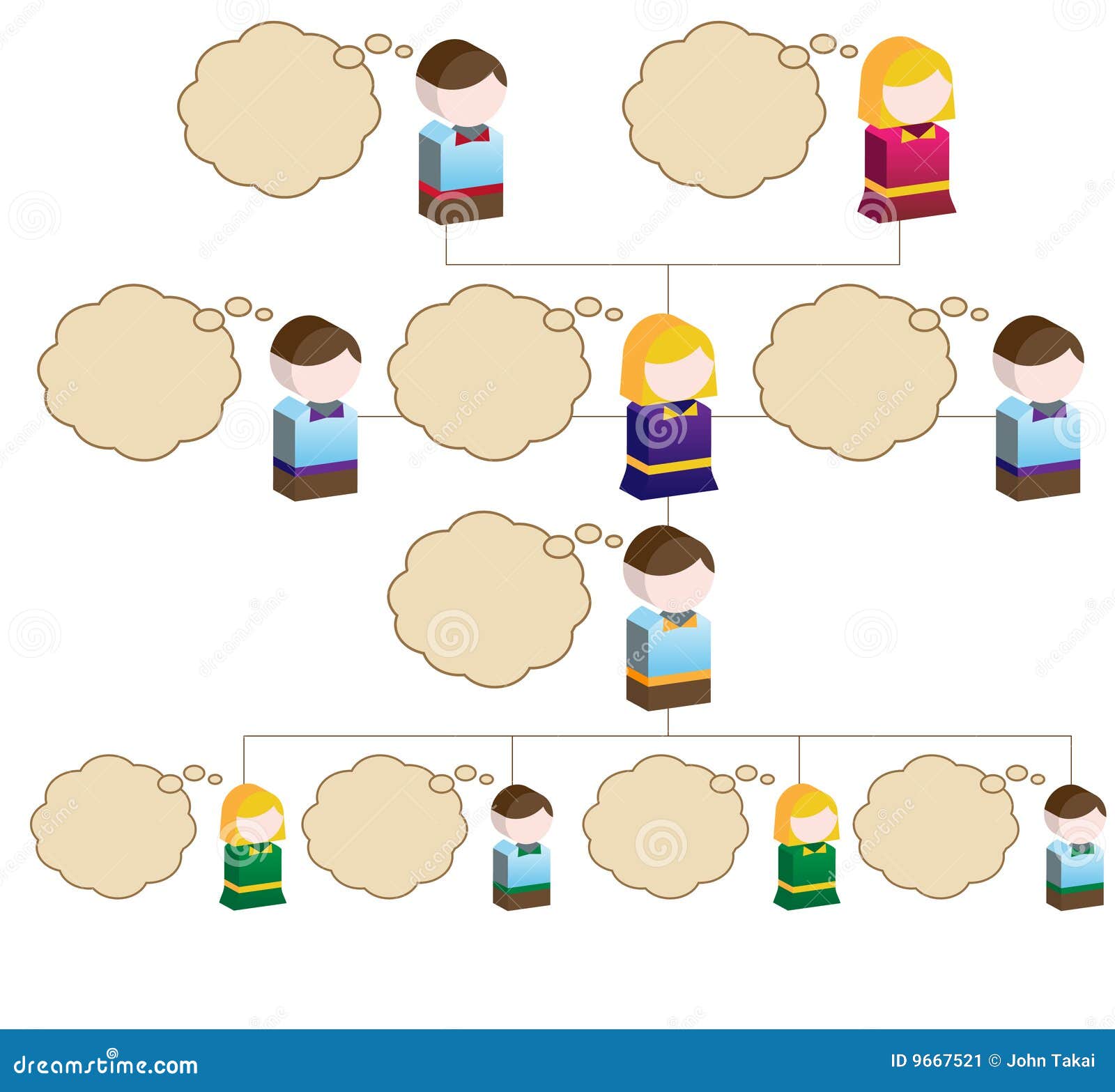 Diversity Organizational Chart Stock Vector - Illustration of speak ...