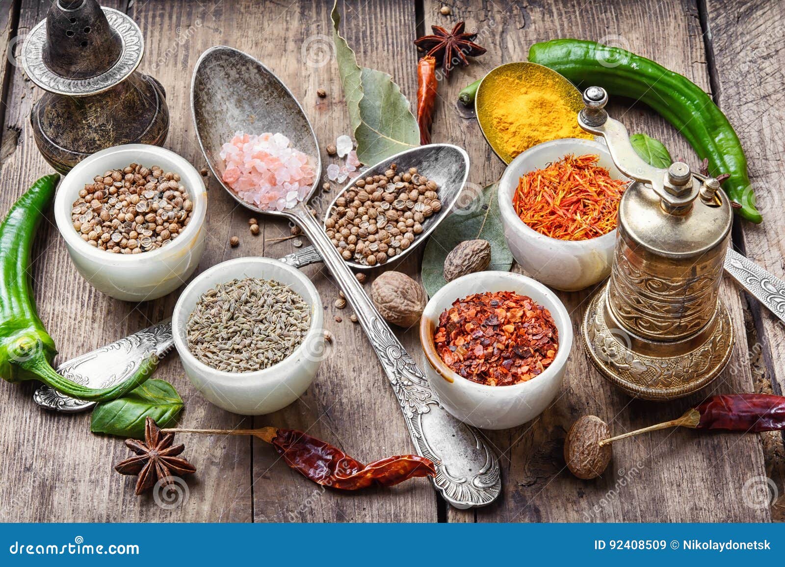 Diversity of Oriental Spices Stock Image - Image of indian, diverse ...