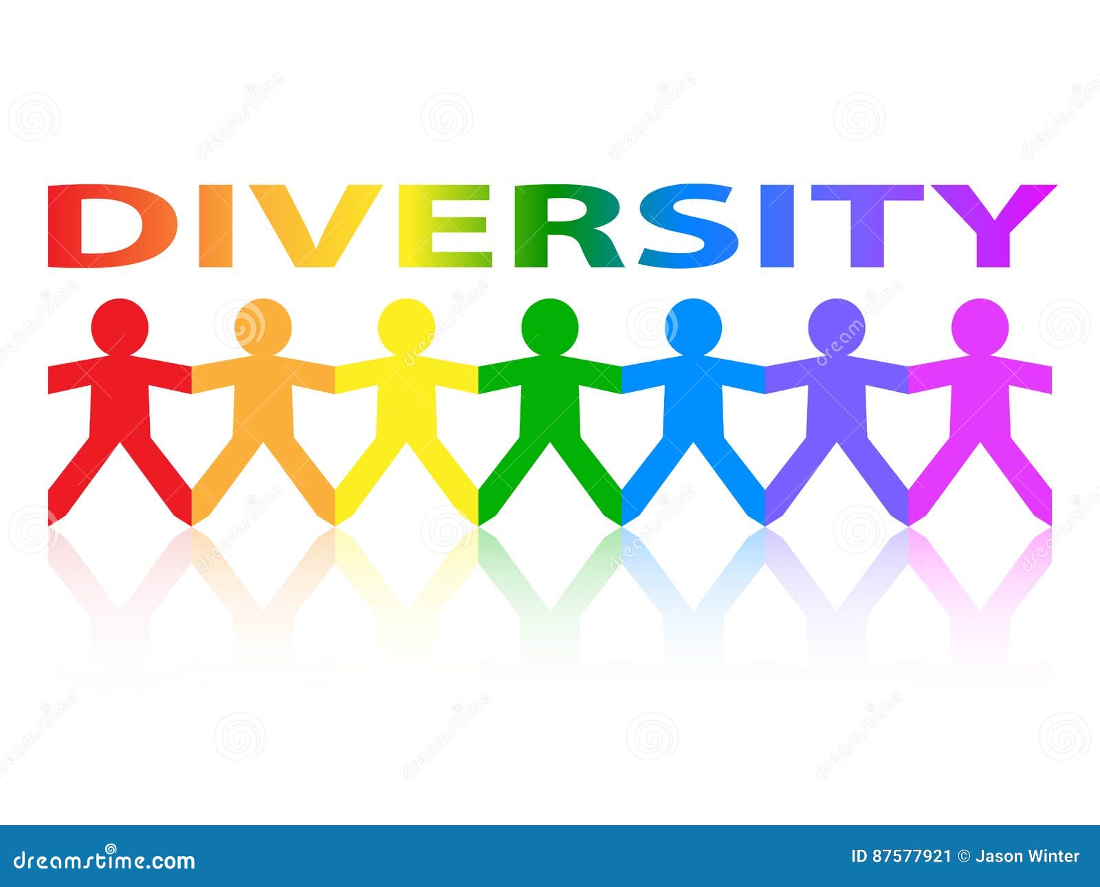 Diversity Paper People Rainbow Stock Vector - Illustration of colour ...
