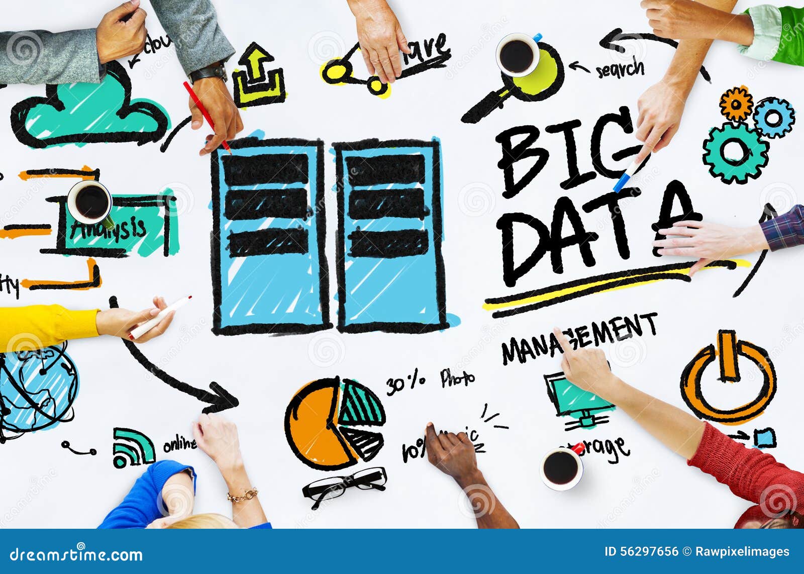 Diversity People Big Data Working Teamwork Discussion Concept Stock ...