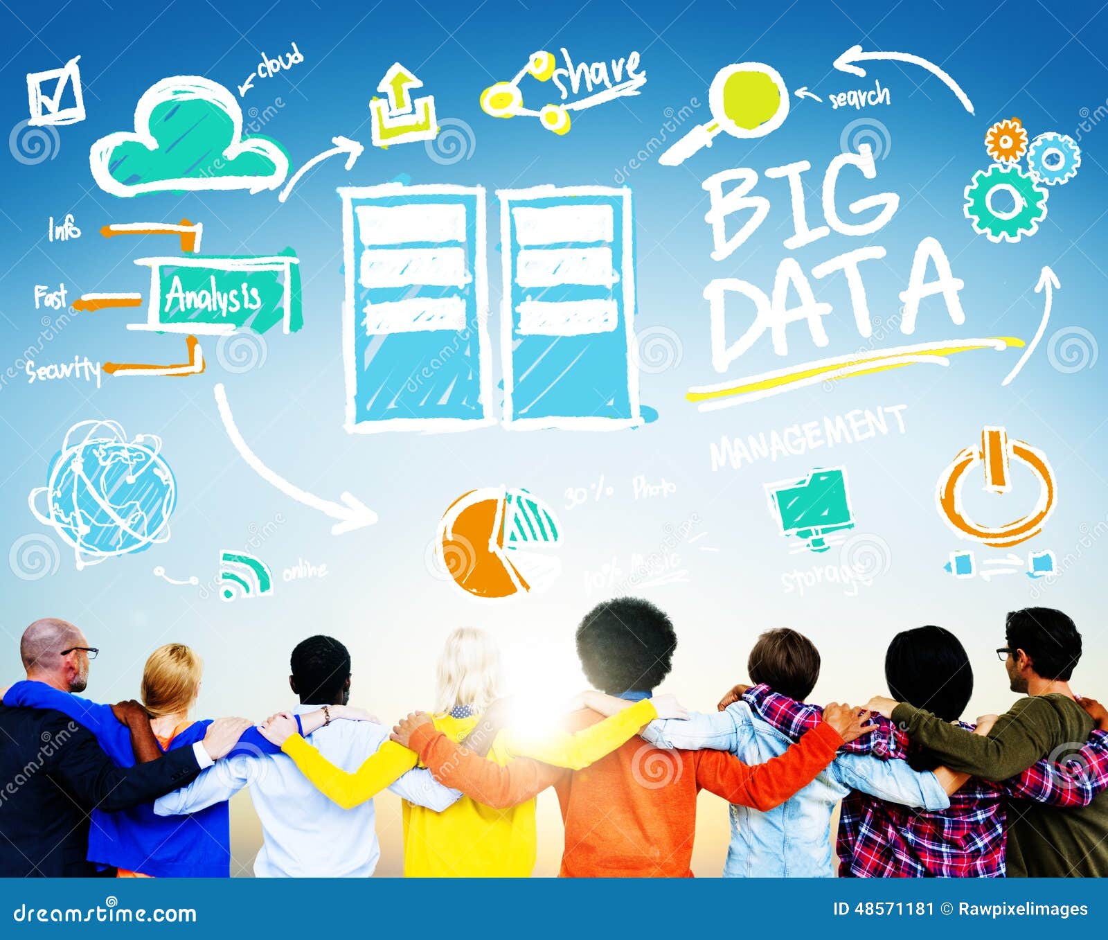 Diversity People Big Data Working Teamwork Friendship Concept Stock ...